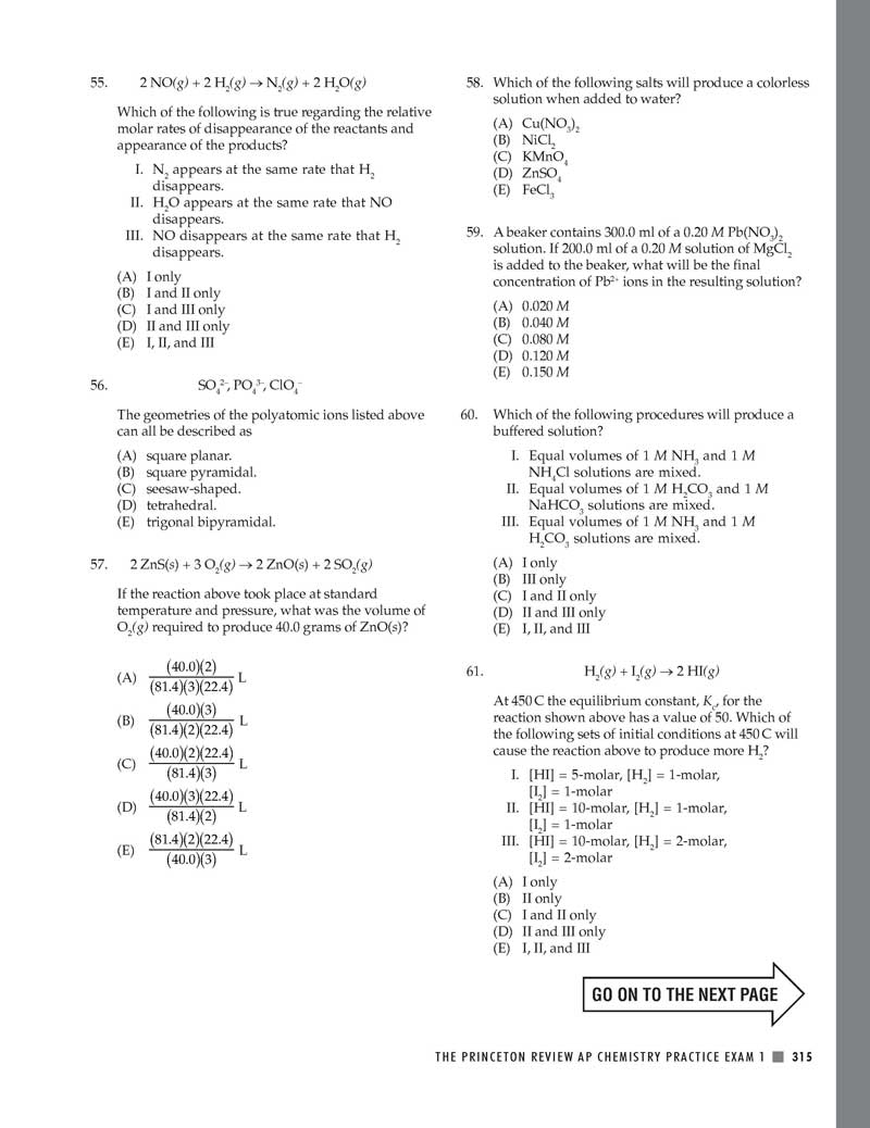 Extended ebook content for Cracking the AP Chemistry Exam, 2012 Edition ...