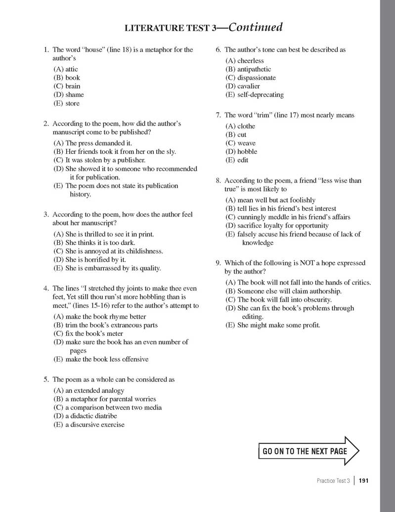 Extended ebook content for Cracking the SAT Literature Subject Test ...