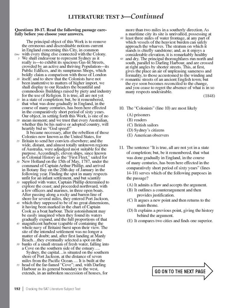 Extended ebook content for Cracking the SAT Literature Subject Test ...