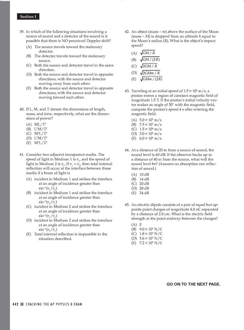 Extended ebook content for Cracking the AP Physics B Exam, 2013 Edition ...