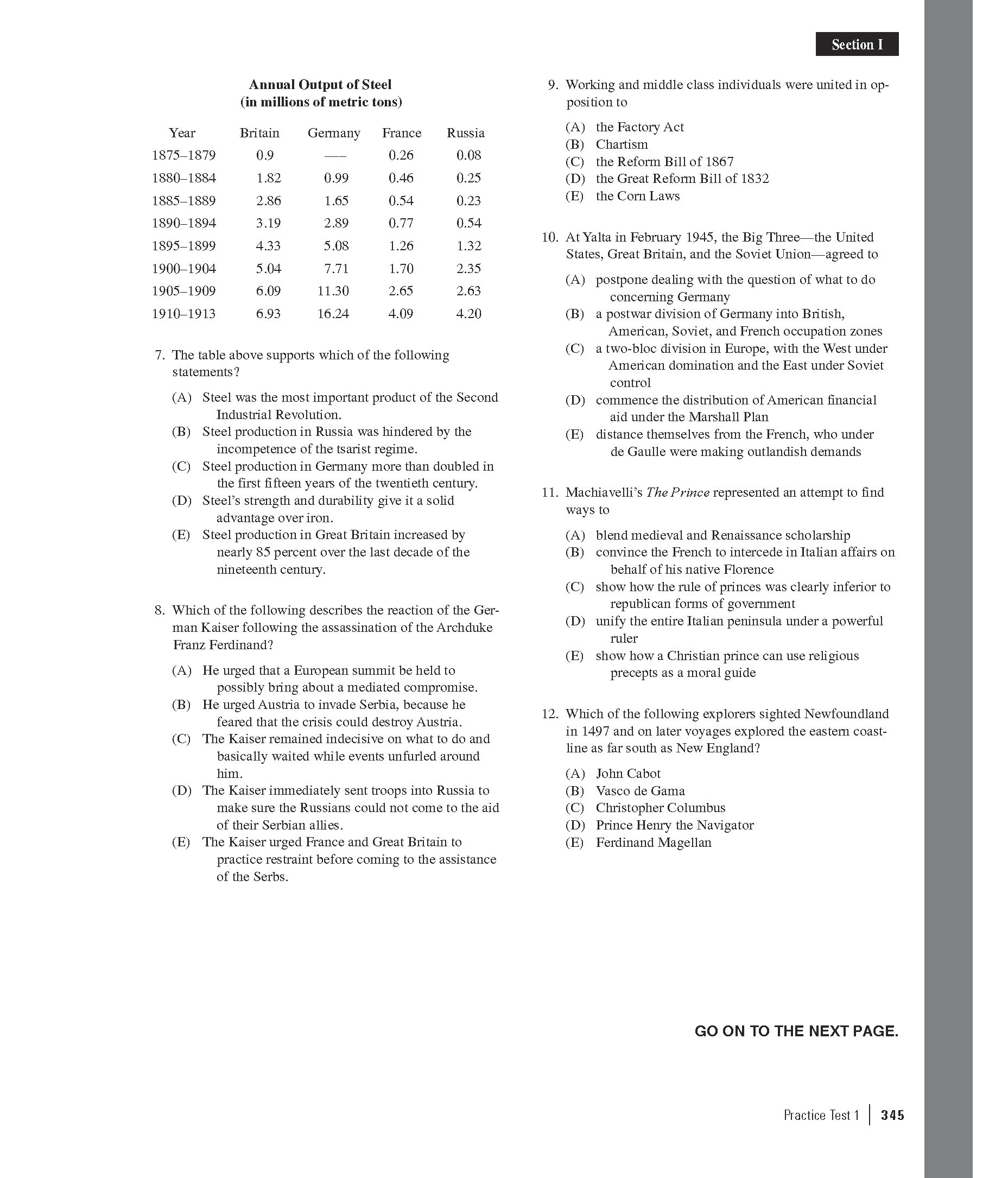 Extended ebook content for Cracking the AP European History Exam, 2014 ...