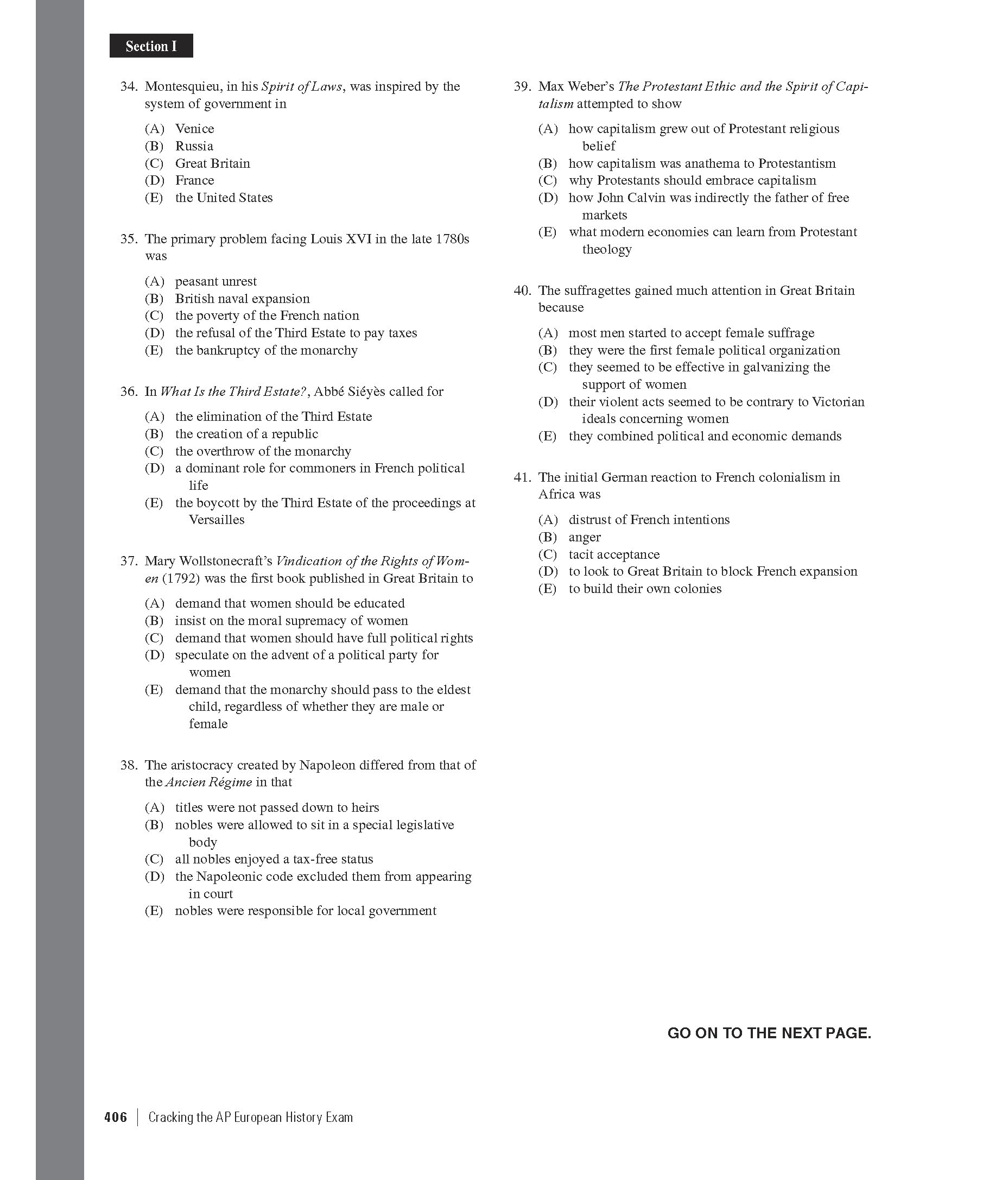 Extended ebook content for Cracking the AP European History Exam, 2014 ...