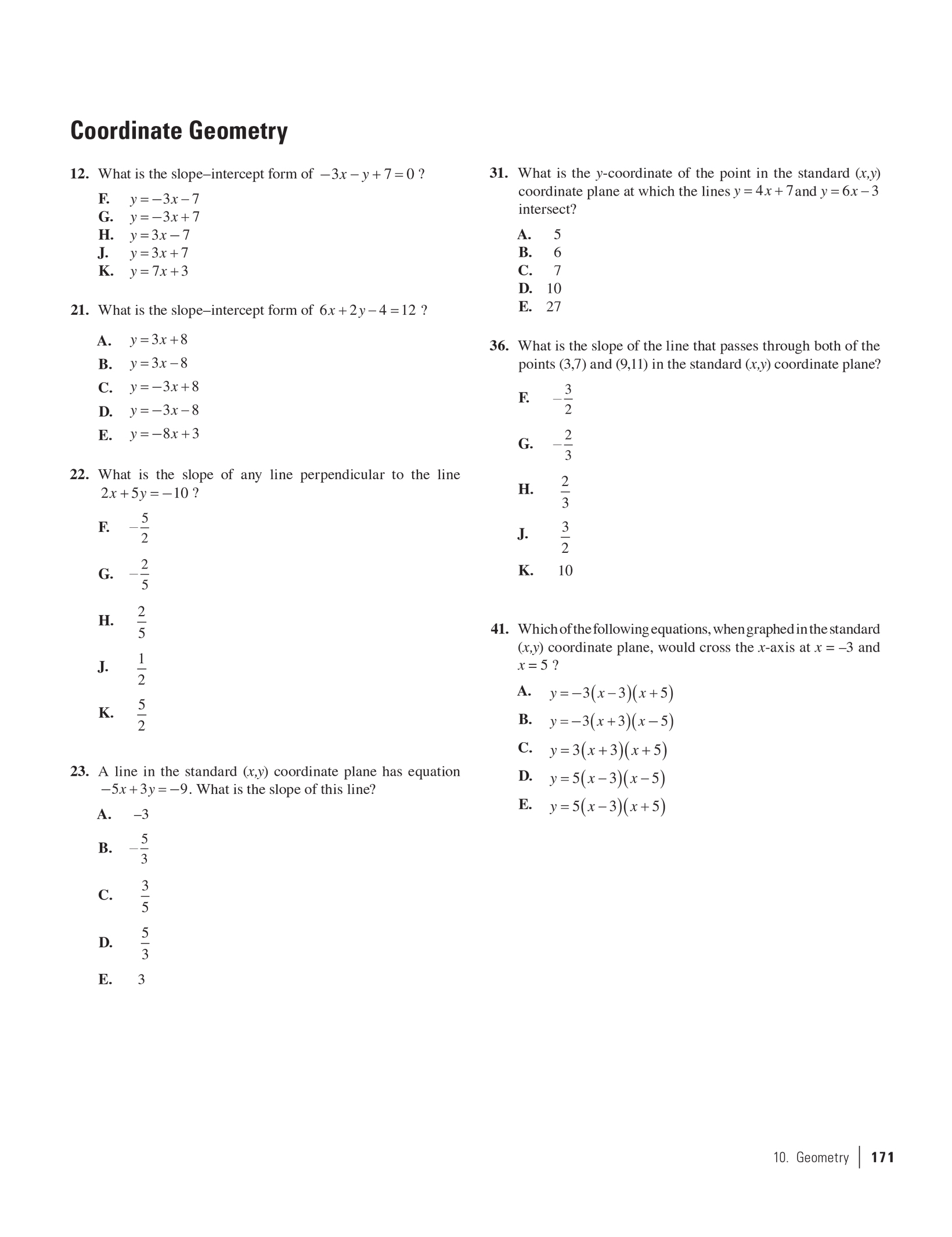 Extended ebook content for Math and Science Workout for the ACT, 4th Edition: Geometry Drill 2