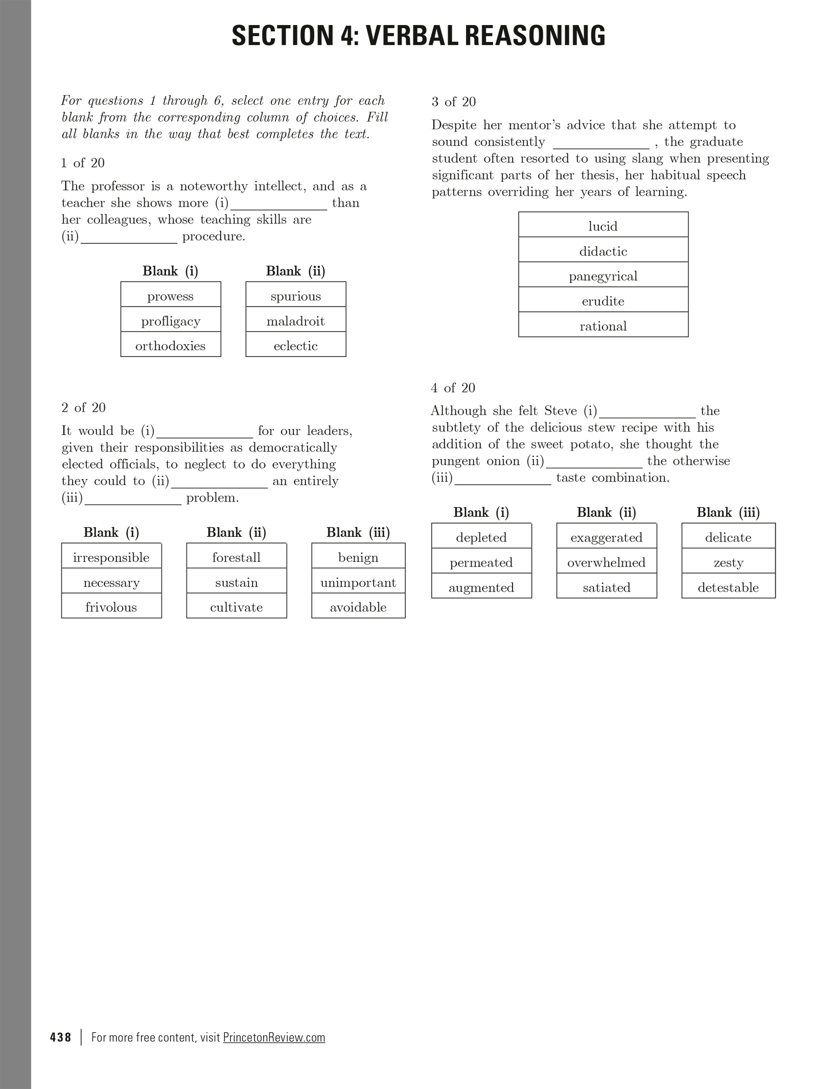 Extended ebook content for Cracking the GRE Premium Edition with 6 ...