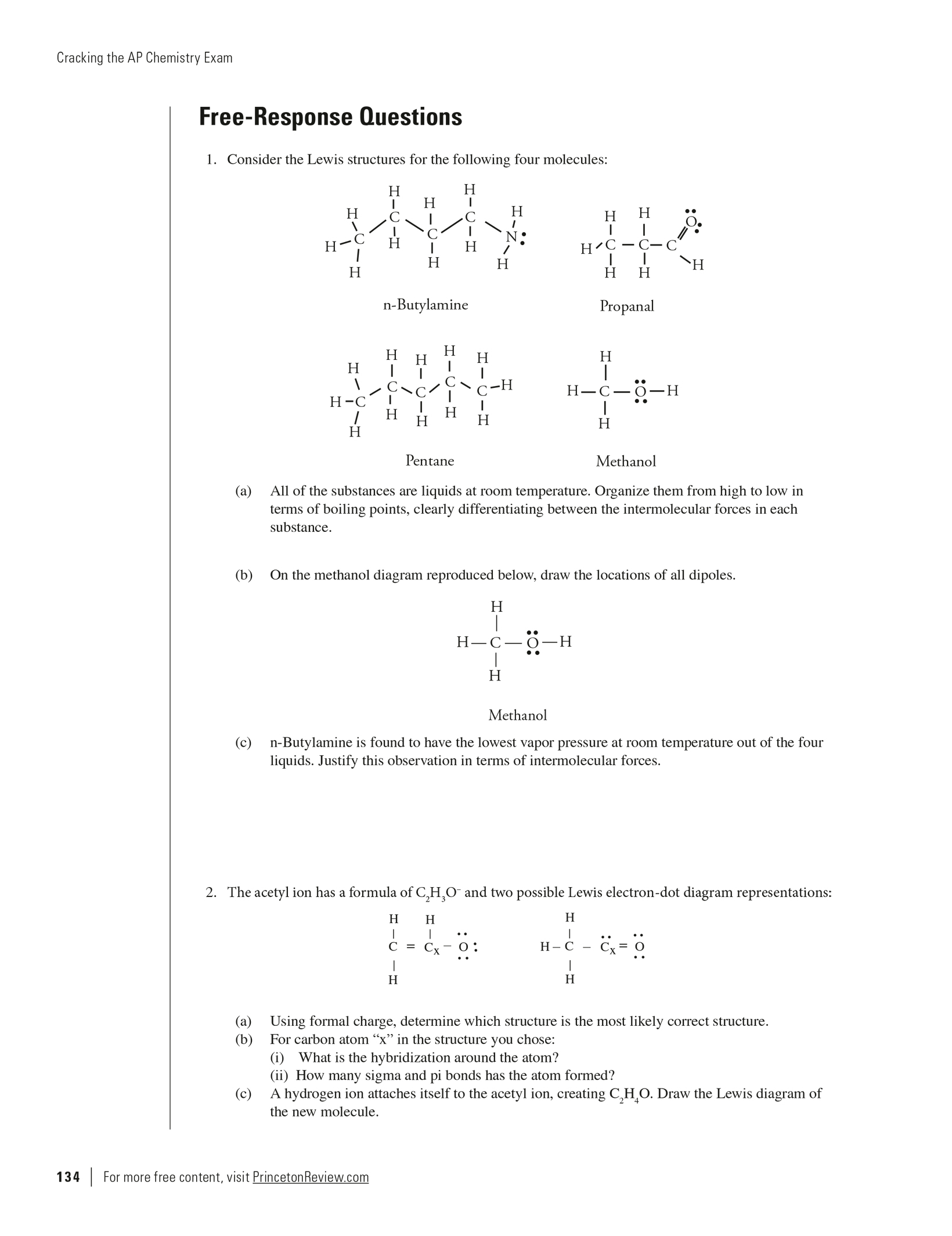 Extended ebook content for Cracking the AP Chemistry Exam, 2020 Edition: Chapter 4 Drill