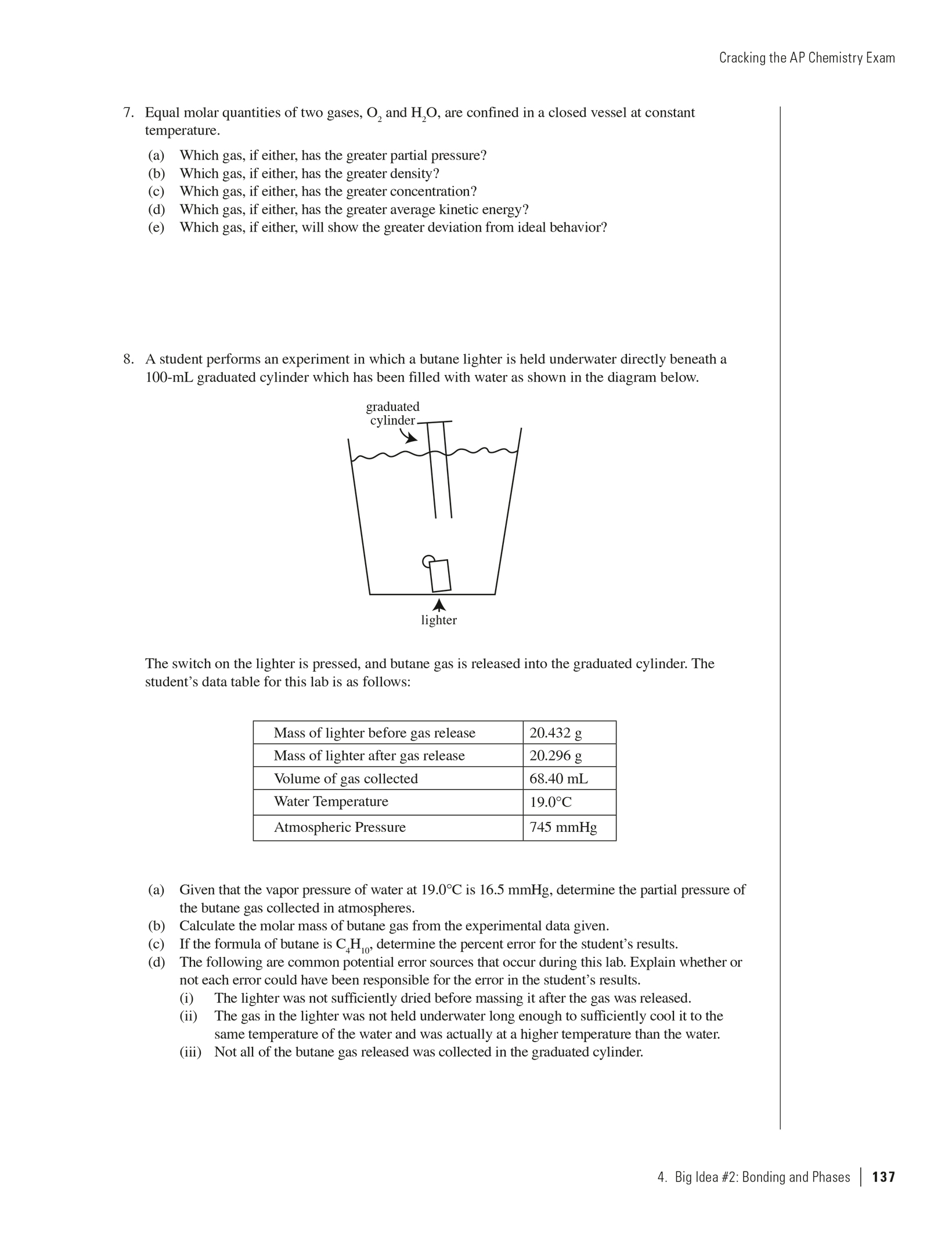Extended ebook content for Cracking the AP Chemistry Exam, 2020 Edition: Chapter 4 Drill