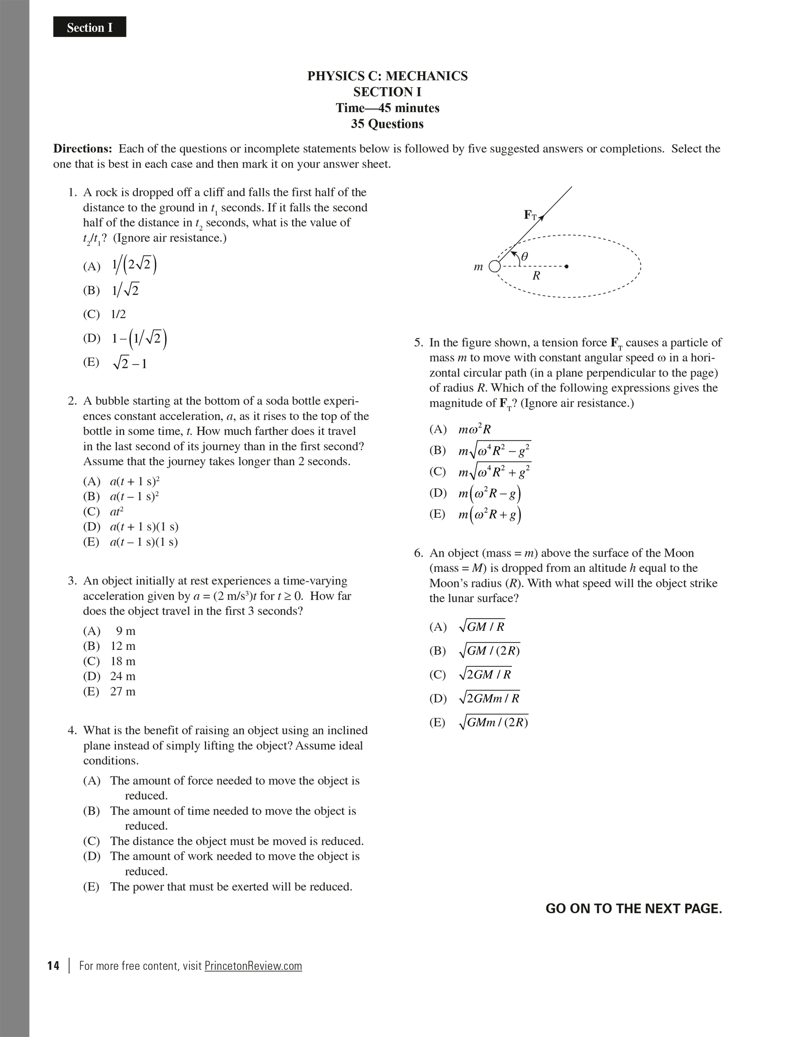 Extended ebook content for Cracking the AP Physics C Exam, 2020 Edition ...
