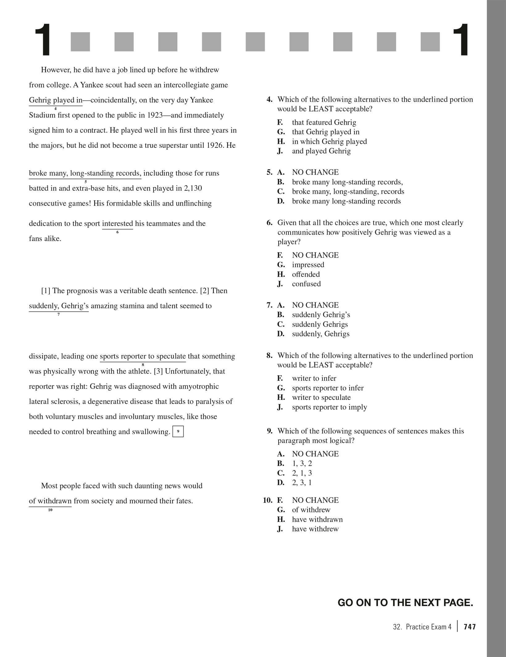 Extended ebook content for Princeton Review ACT Prep, 2020: Practice Exam 4