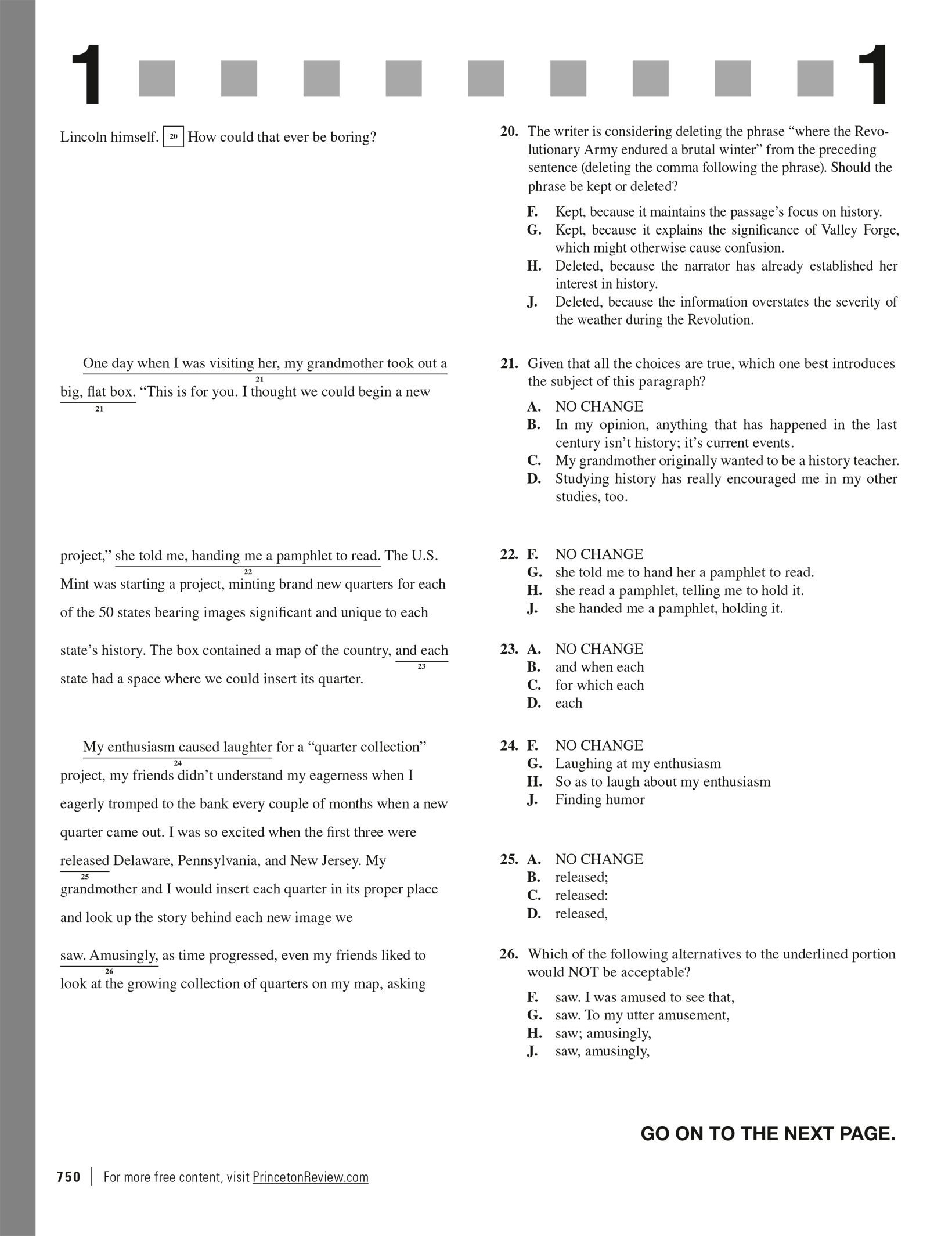 Extended ebook content for Princeton Review ACT Prep, 2020: Practice Exam 4