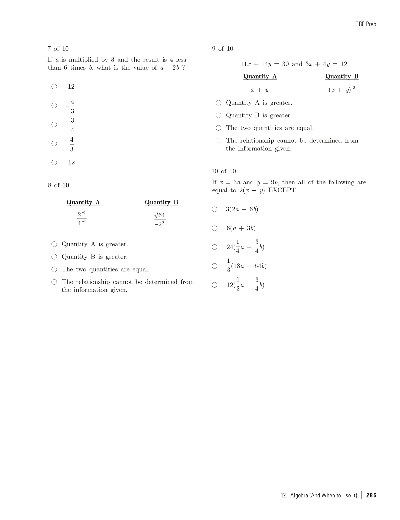 Extended ebook content for Princeton Review GRE Prep, 2021: Algebra ...