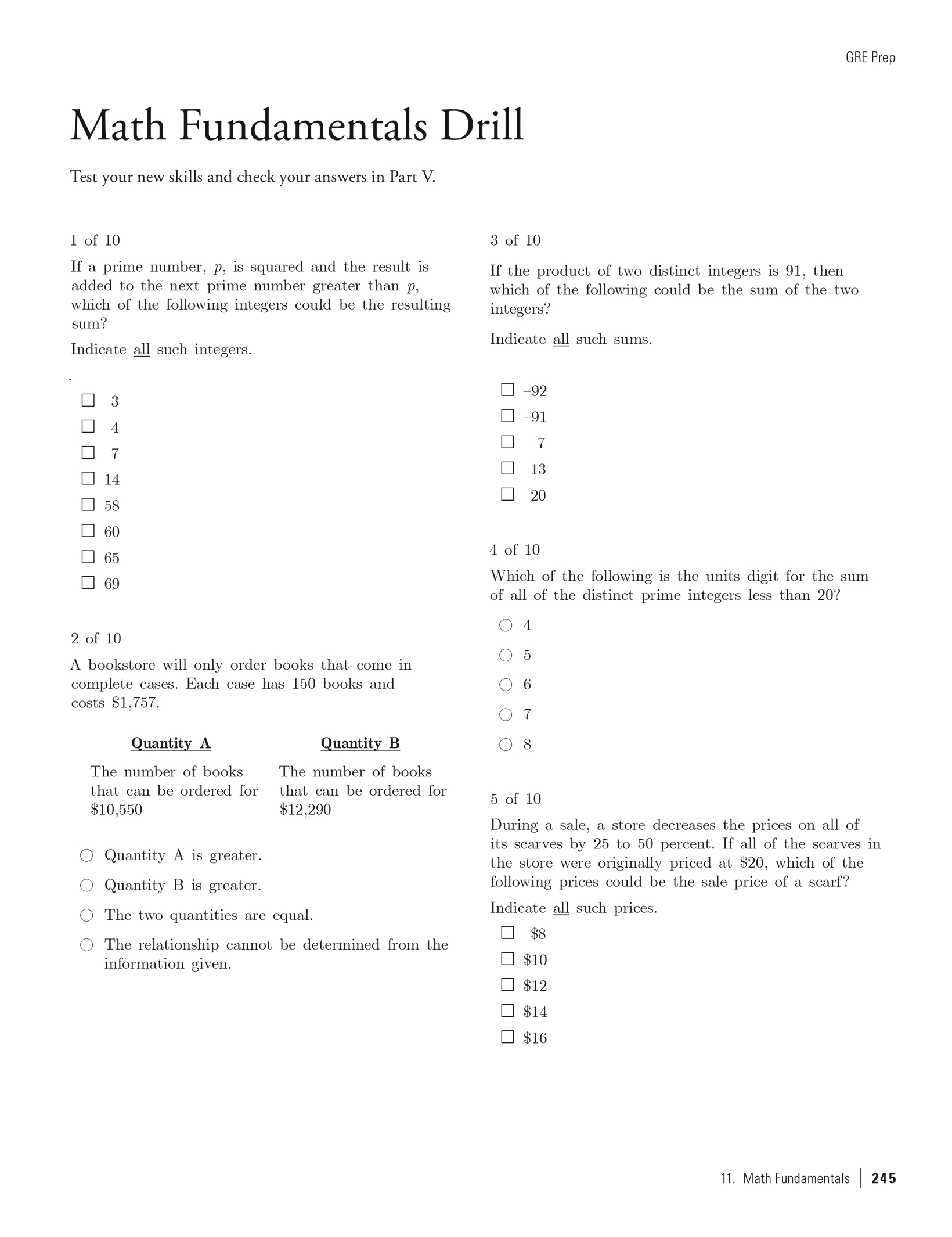 Extended ebook content for Princeton Review GRE Prep, 2021: Math ...