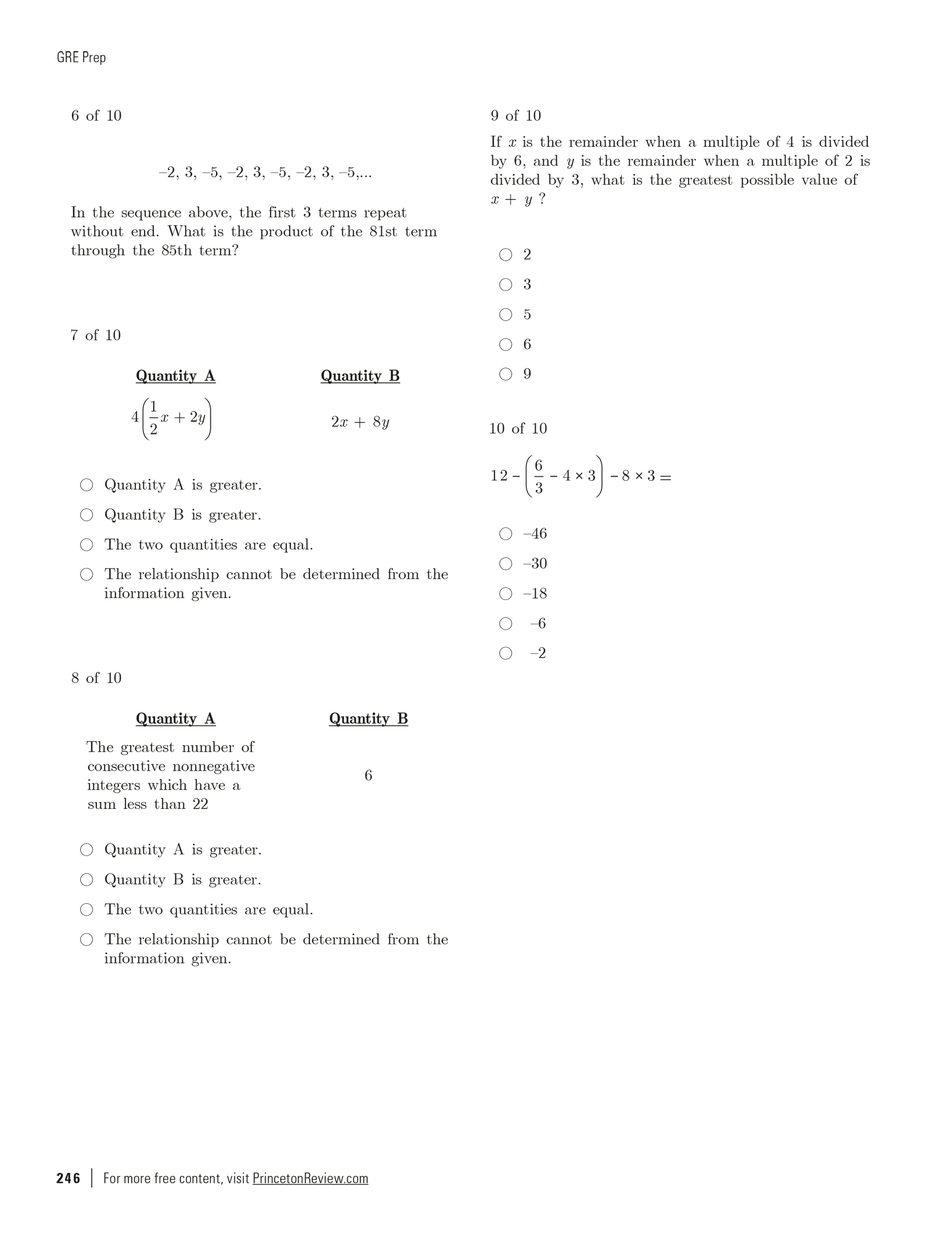 Extended ebook content for Princeton Review GRE Prep, 2021: Math ...