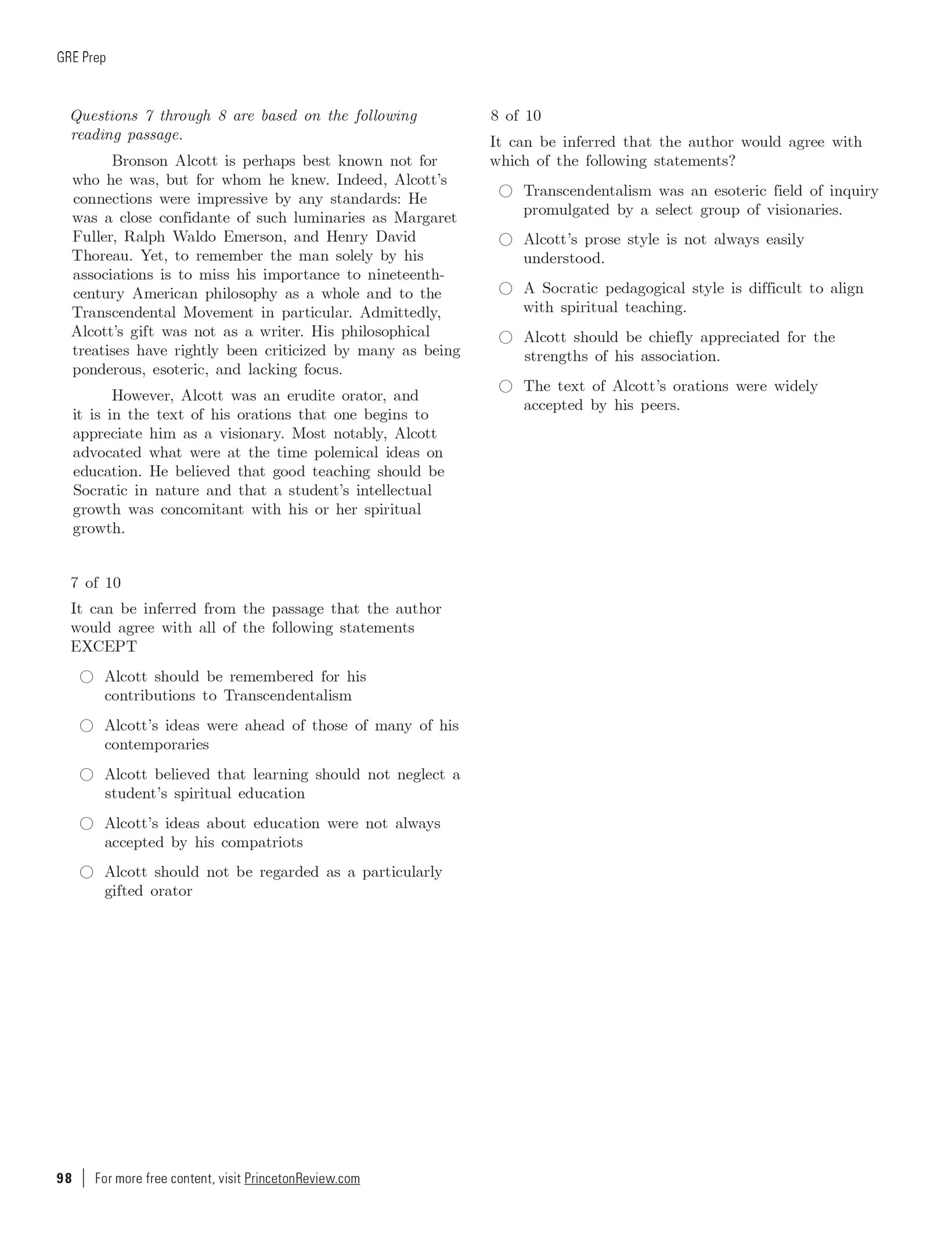 Extended ebook content for Princeton Review GRE Prep, 2021: Reading ...