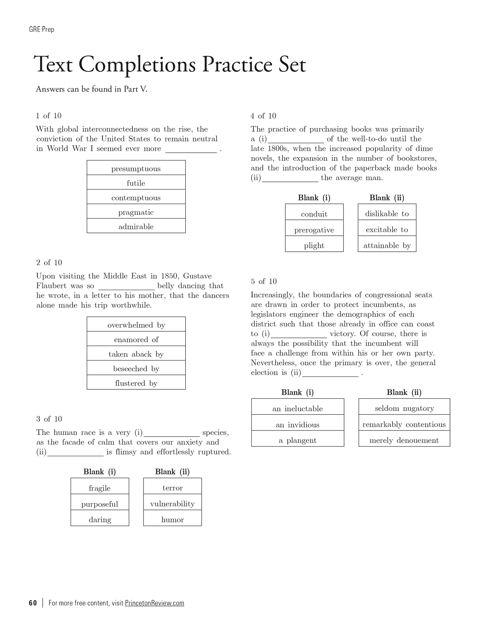 Extended ebook content for Princeton Review GRE Prep, 2021: Text ...