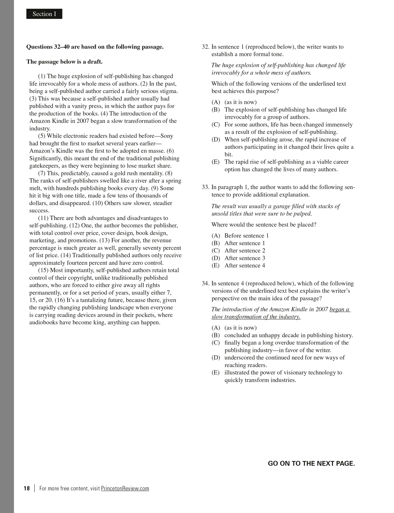 Extended ebook content for Princeton Review AP English Language ...