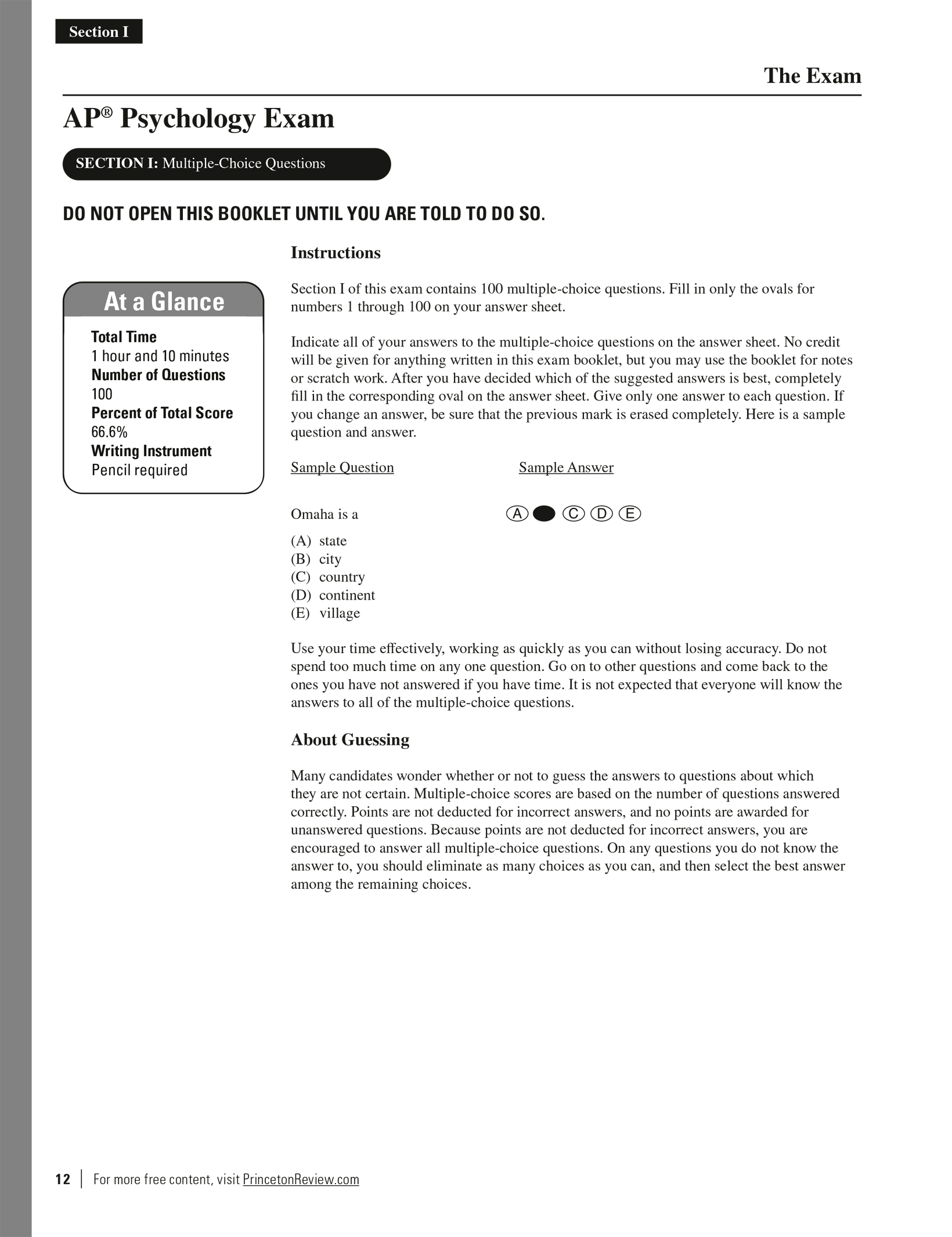 Extended ebook content for Princeton Review AP Psychology Premium Prep ...