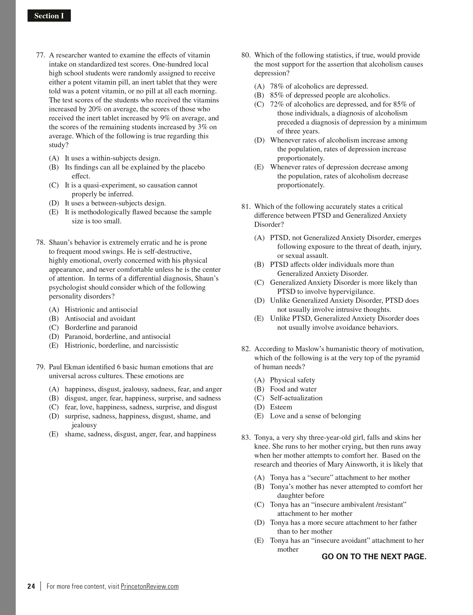 Extended ebook content for Princeton Review AP Psychology Premium Prep ...