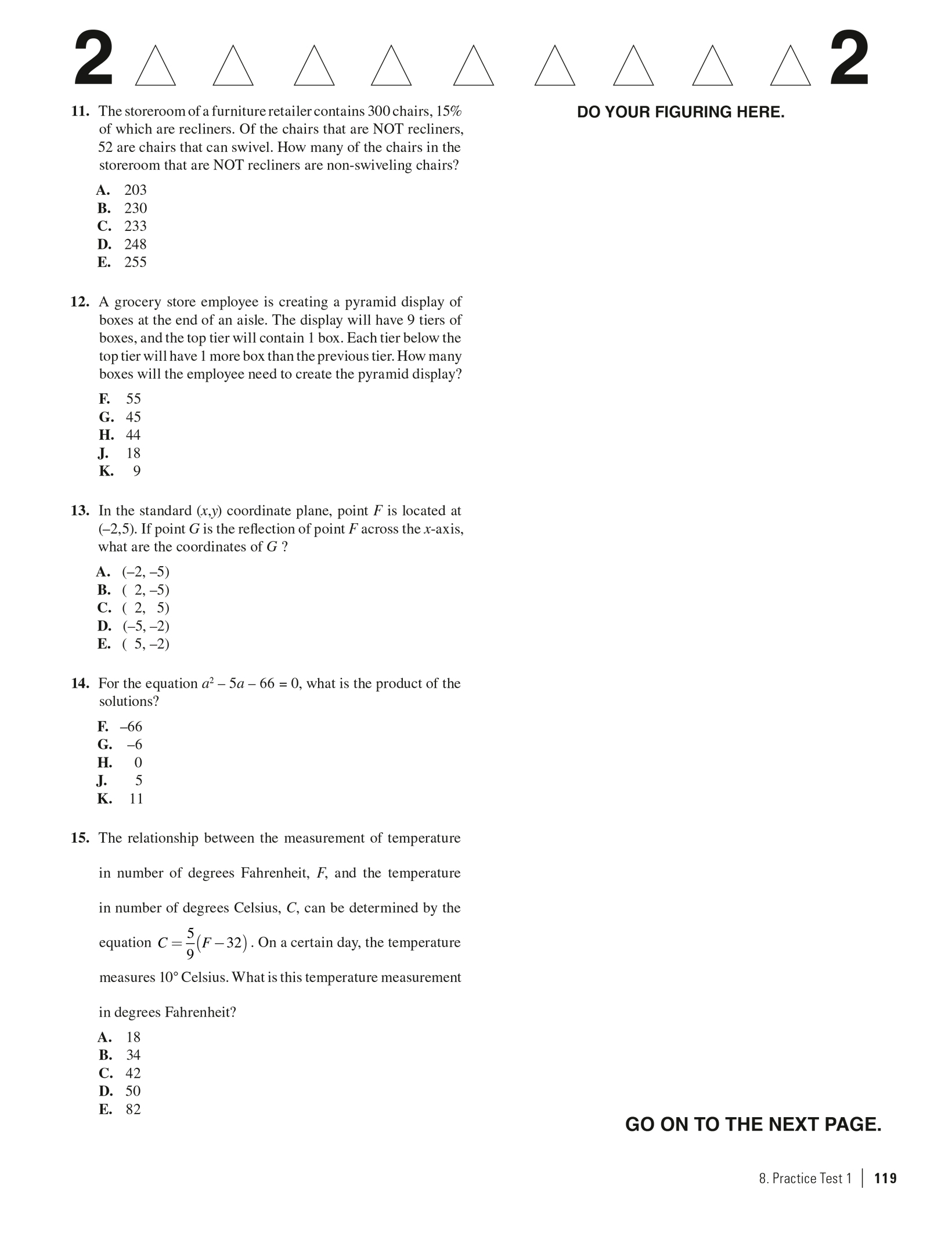 Extended ebook content for Princeton Review ACT Math Prep: Practice Test 1