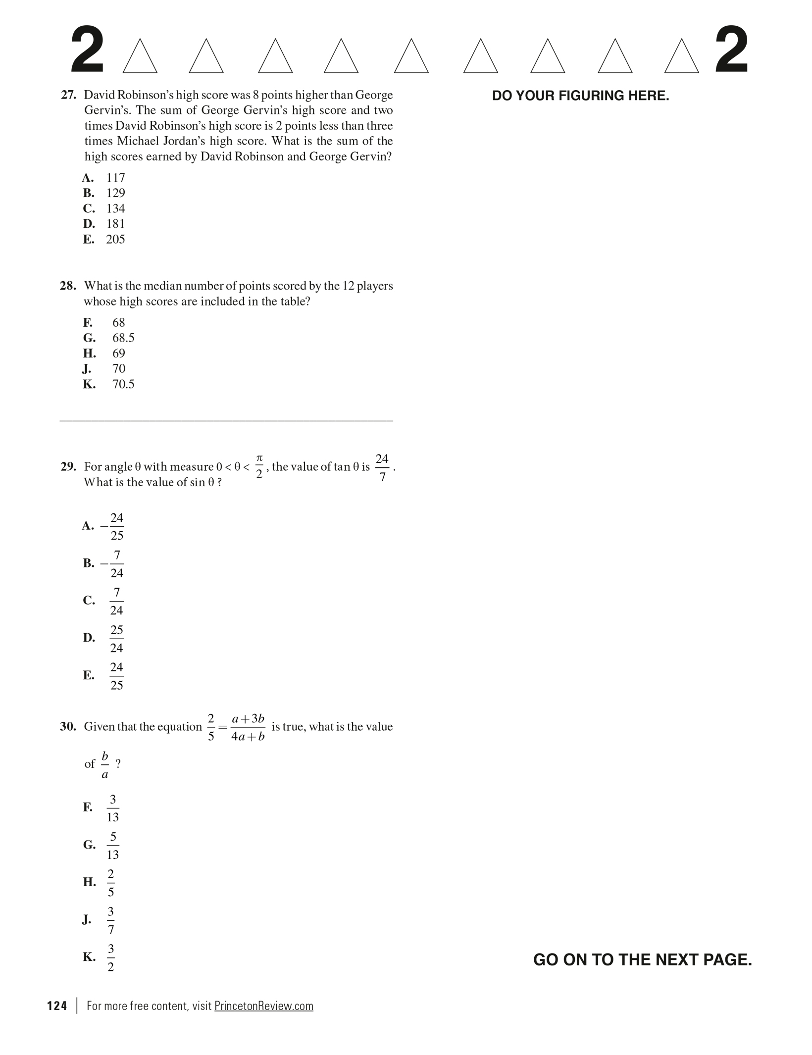 Extended ebook content for Princeton Review ACT Math Prep: Practice Test 1