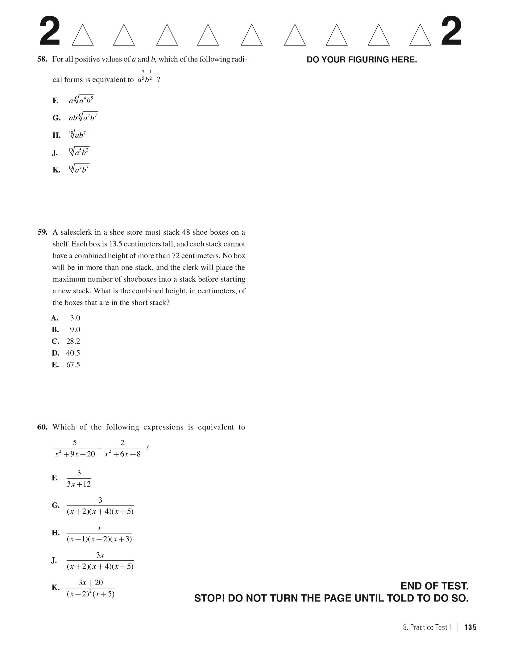 Extended ebook content for Princeton Review ACT Math Prep: Practice Test 1