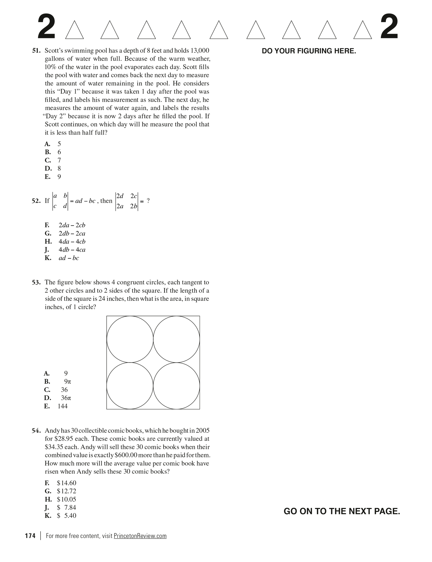 Extended ebook content for Princeton Review ACT Math Prep: Practice Test 2