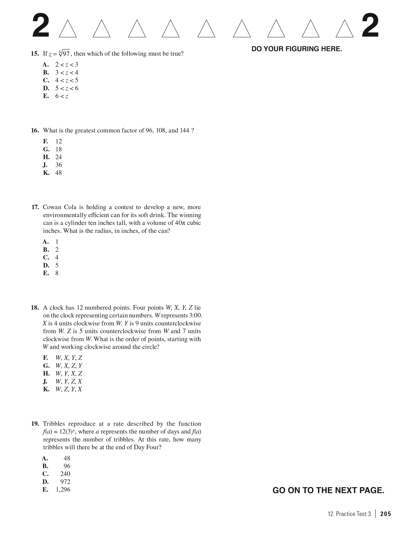 Extended ebook content for Princeton Review ACT Math Prep: Practice Test 3