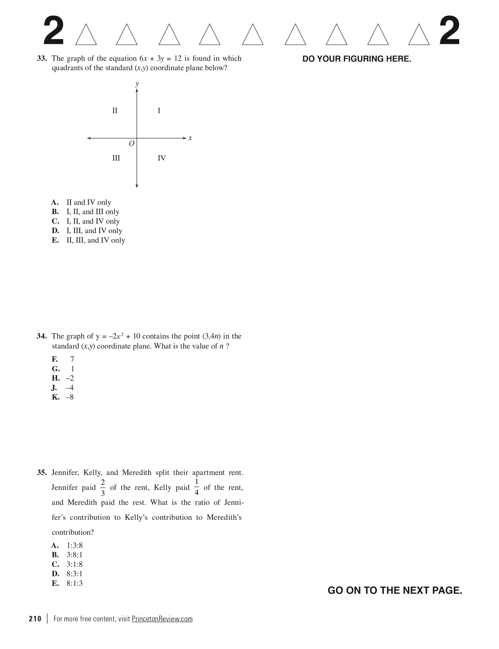 Extended ebook content for Princeton Review ACT Math Prep: Practice Test 3