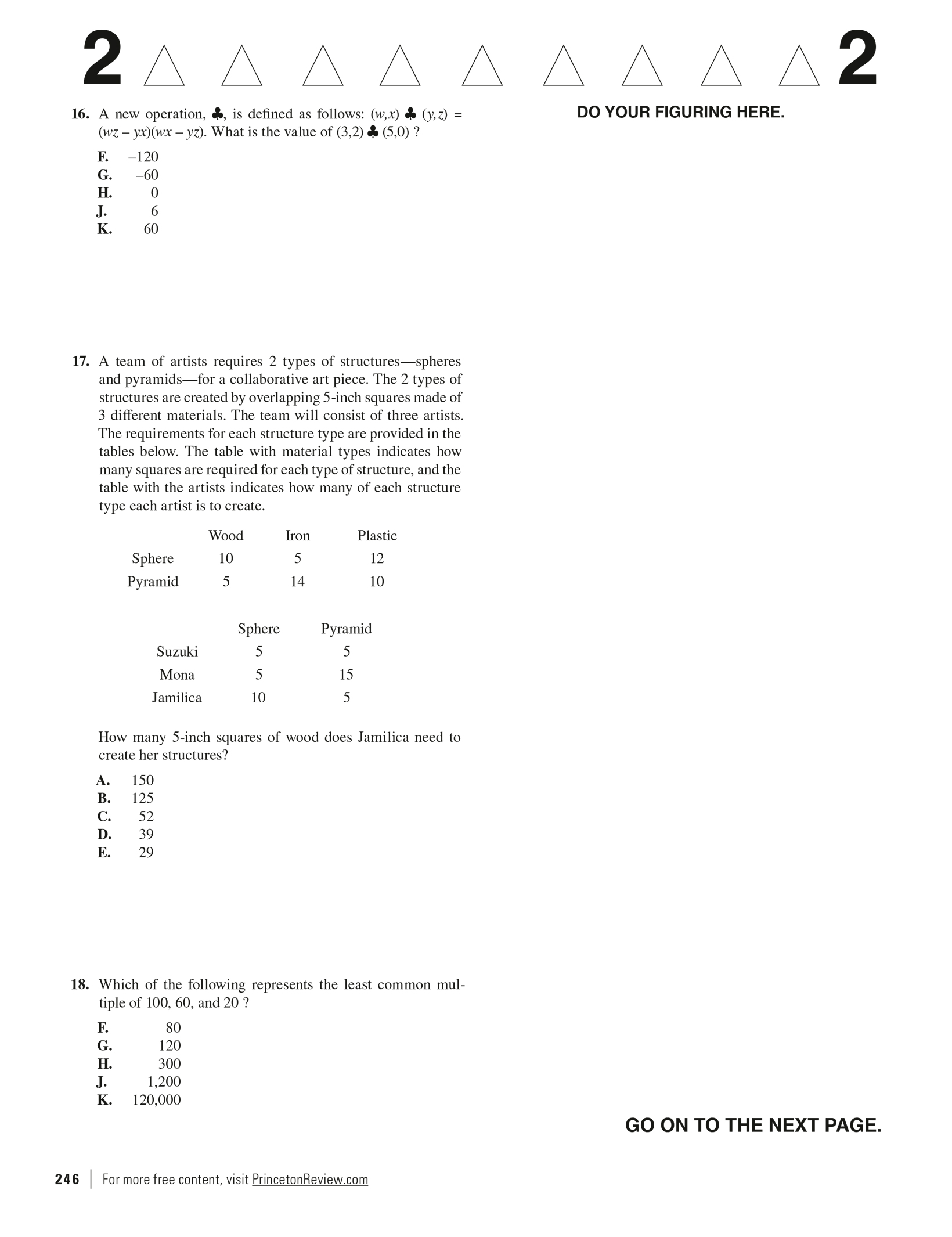 Extended ebook content for Princeton Review ACT Math Prep: Practice Test 4