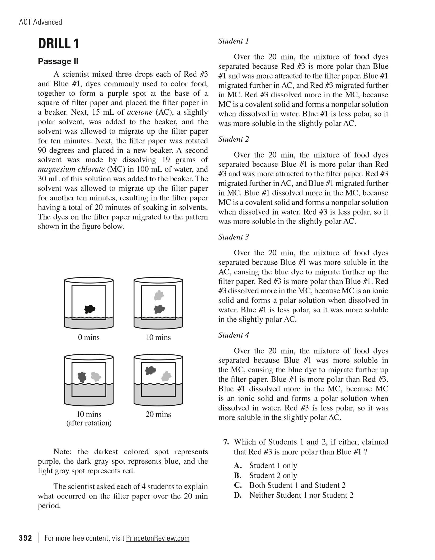 Extended ebook content for ACT Advanced: Science Drills