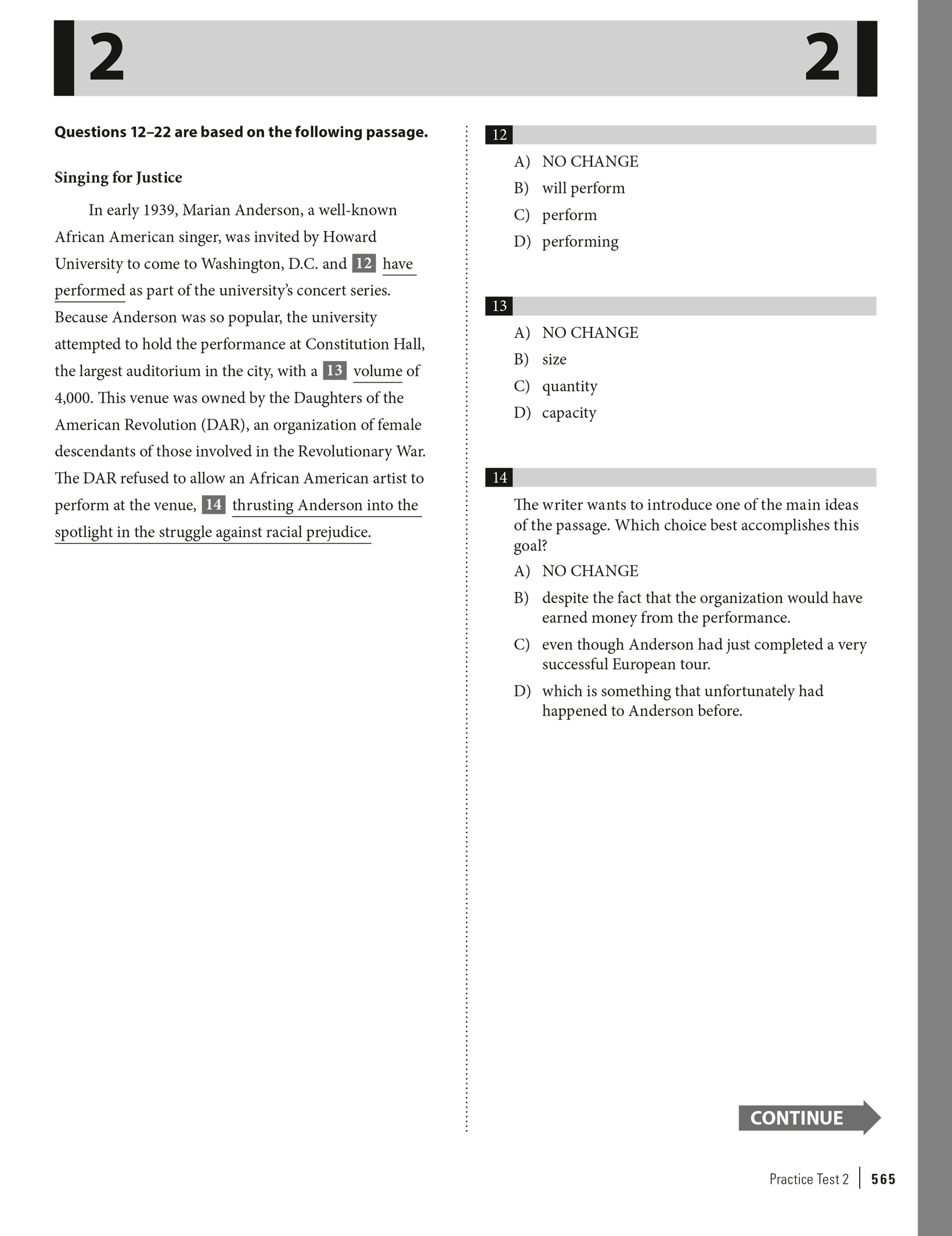 Extended ebook content for Princeton Review SAT Prep, 2023: Practice Test 2