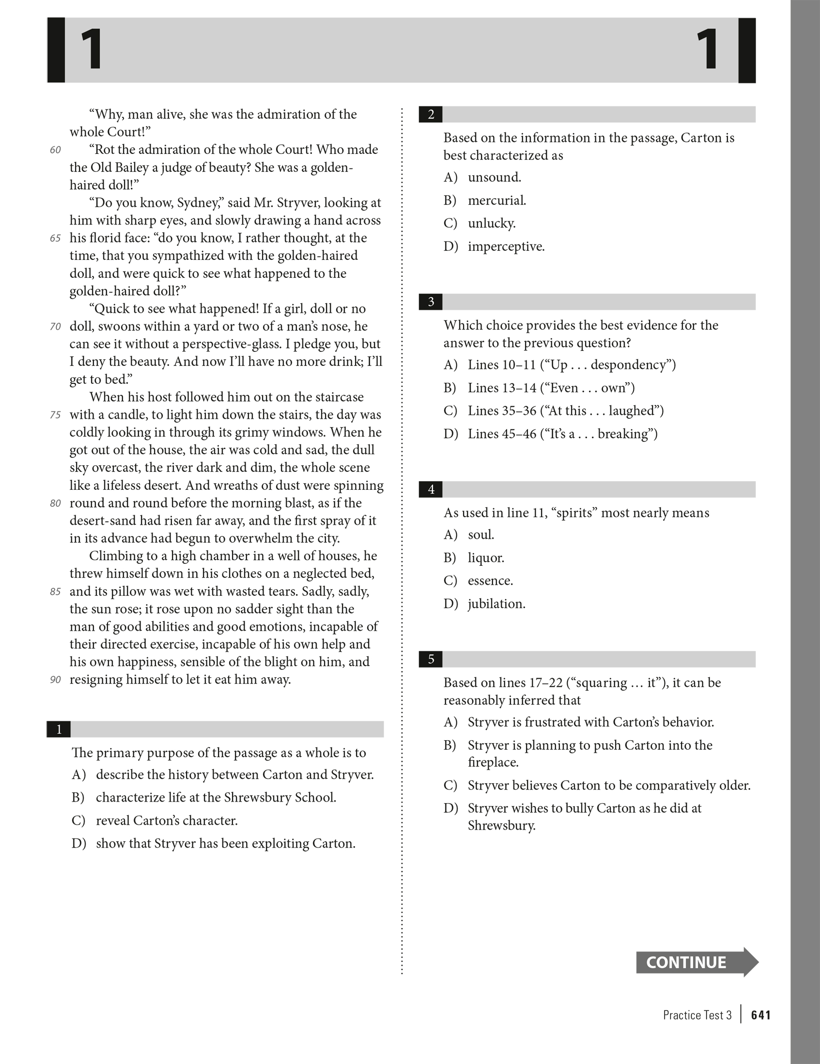 Extended ebook content for Princeton Review SAT Prep, 2023: Practice Test 3