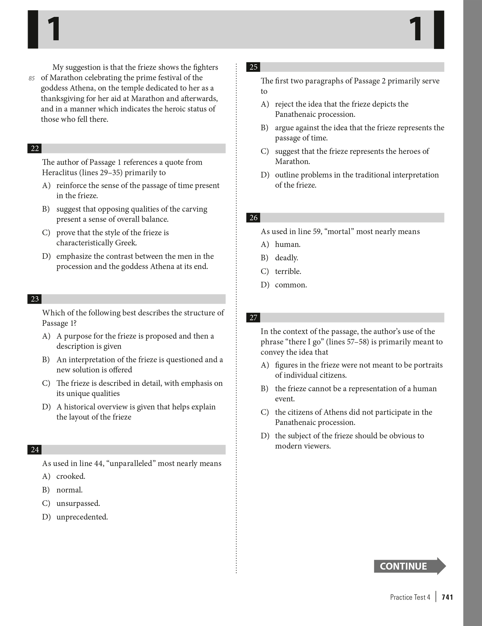 Extended ebook content for Princeton Review SAT Prep, 2023: Practice Test 4