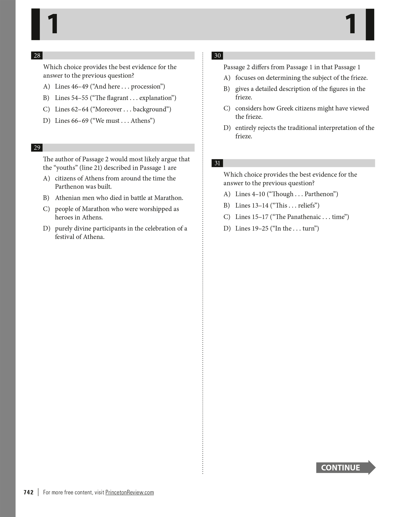Extended ebook content for Princeton Review SAT Prep, 2023: Practice Test 4