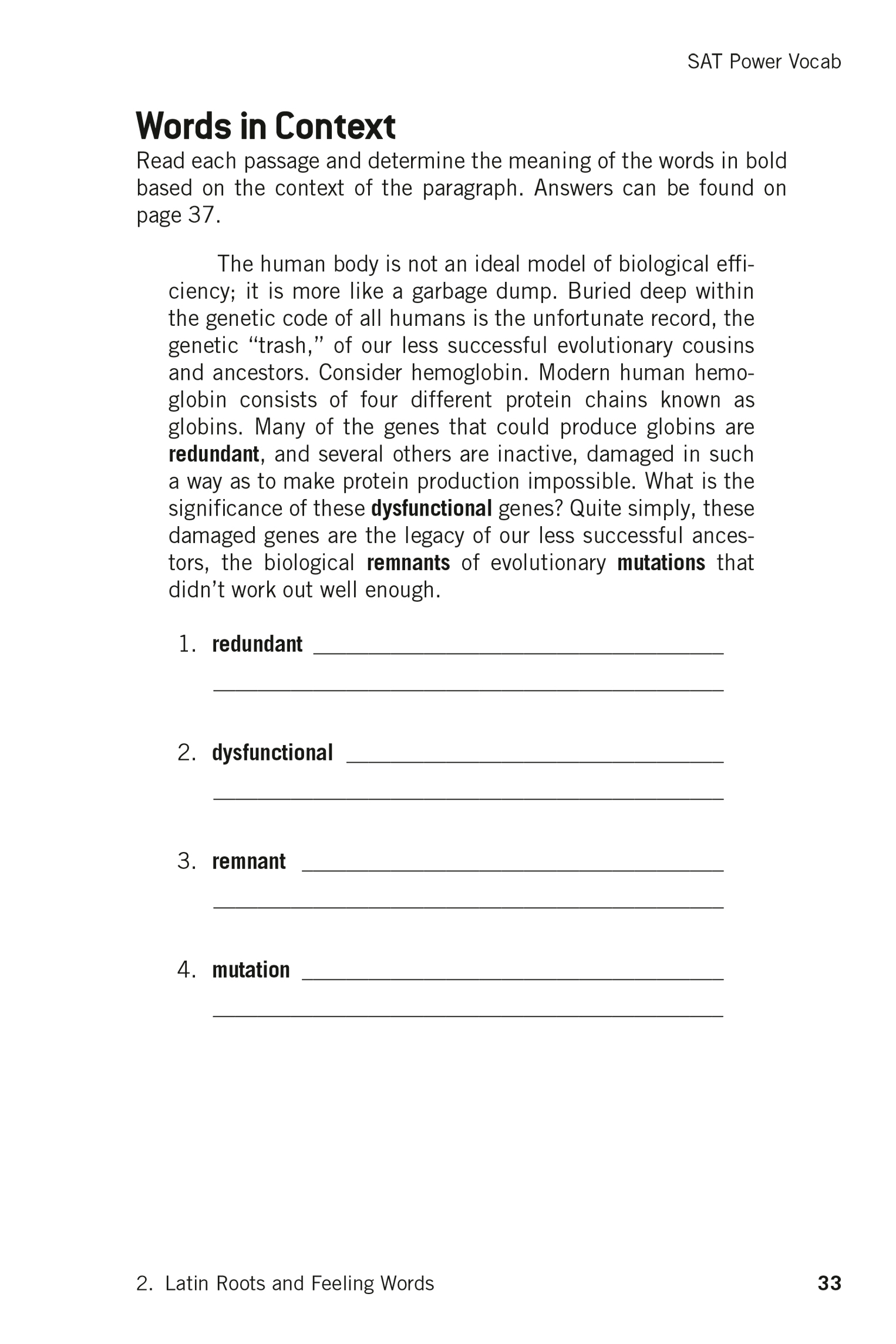 Extended ebook content for SAT Power Vocab, 3rd Edition: Chapter 2 ...