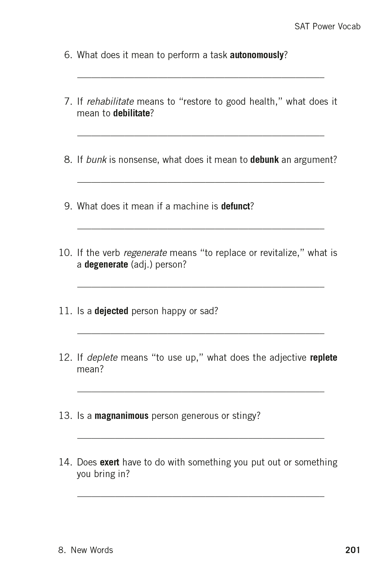 Extended ebook content for SAT Power Vocab, 3rd Edition: Chapter 8 New ...