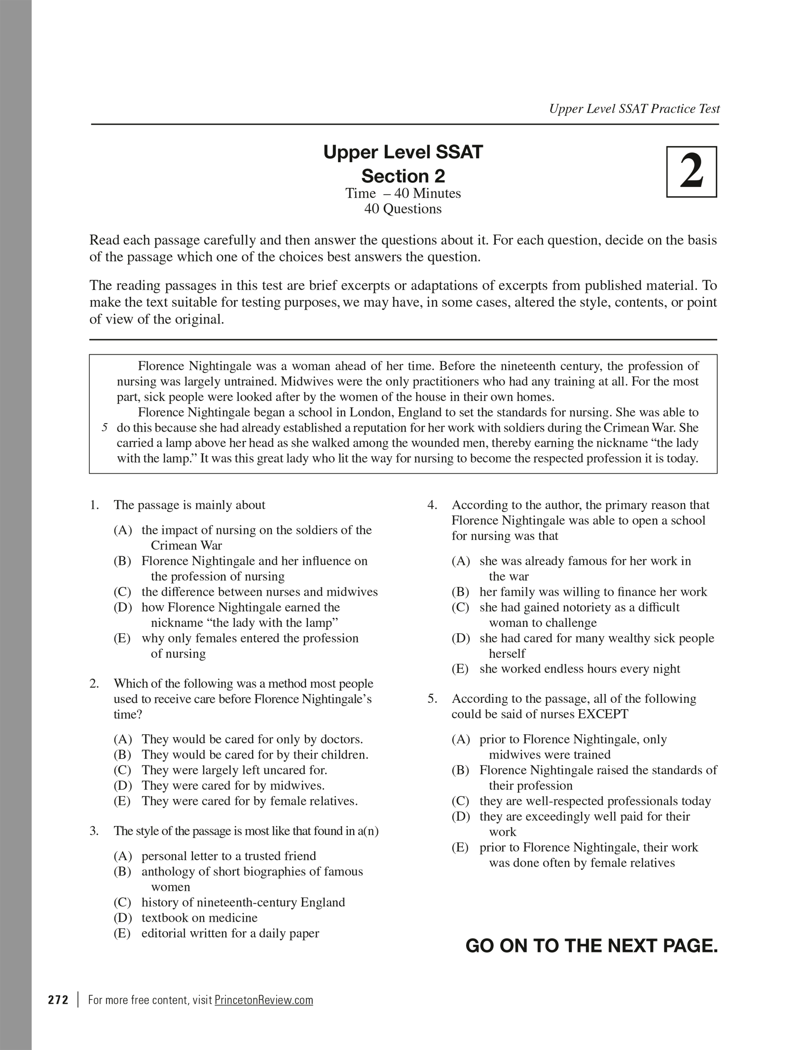 Extended ebook content for Princeton Review SSAT Prep: Upper Level SSAT ...