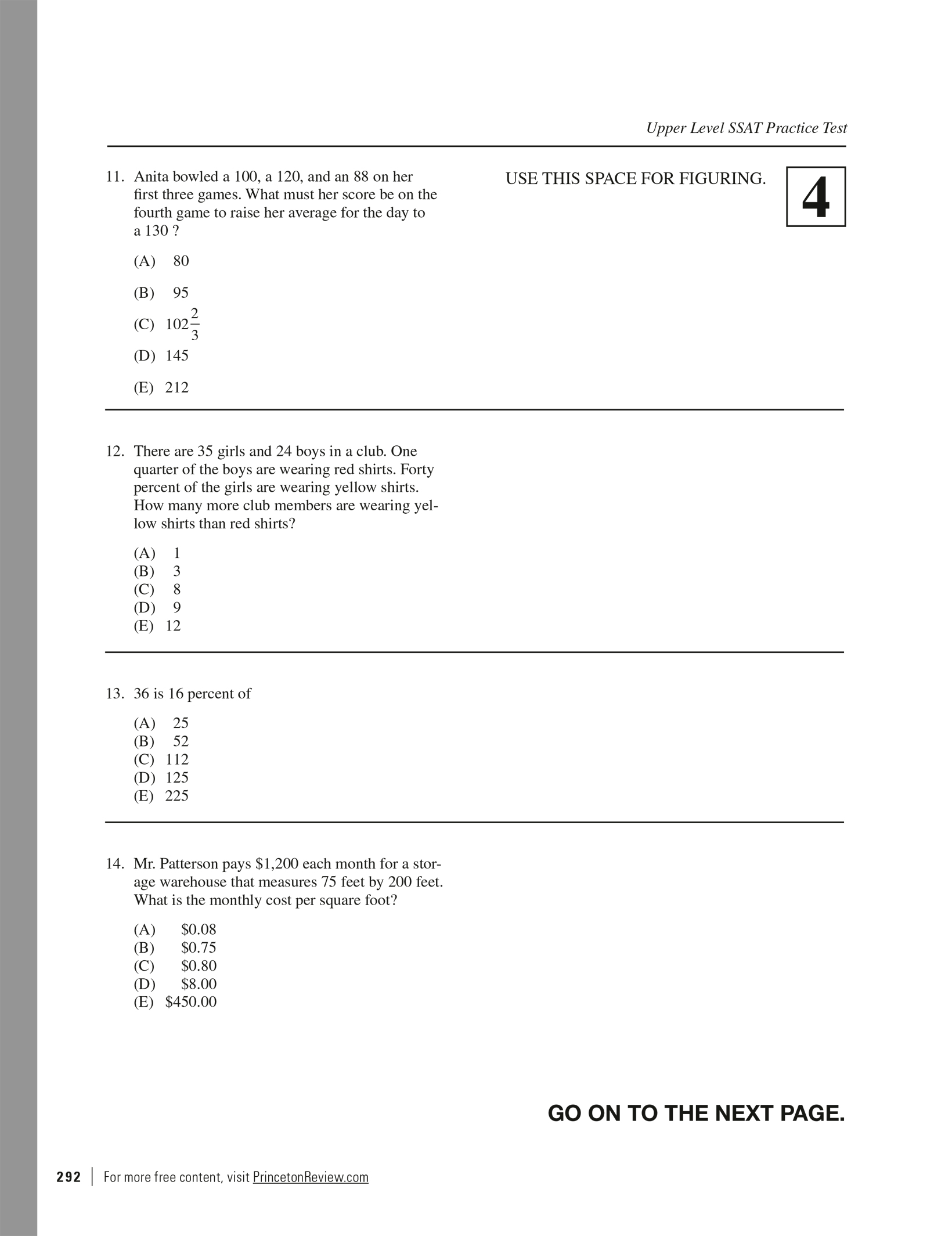 Extended ebook content for Princeton Review SSAT Prep: Upper Level SSAT ...