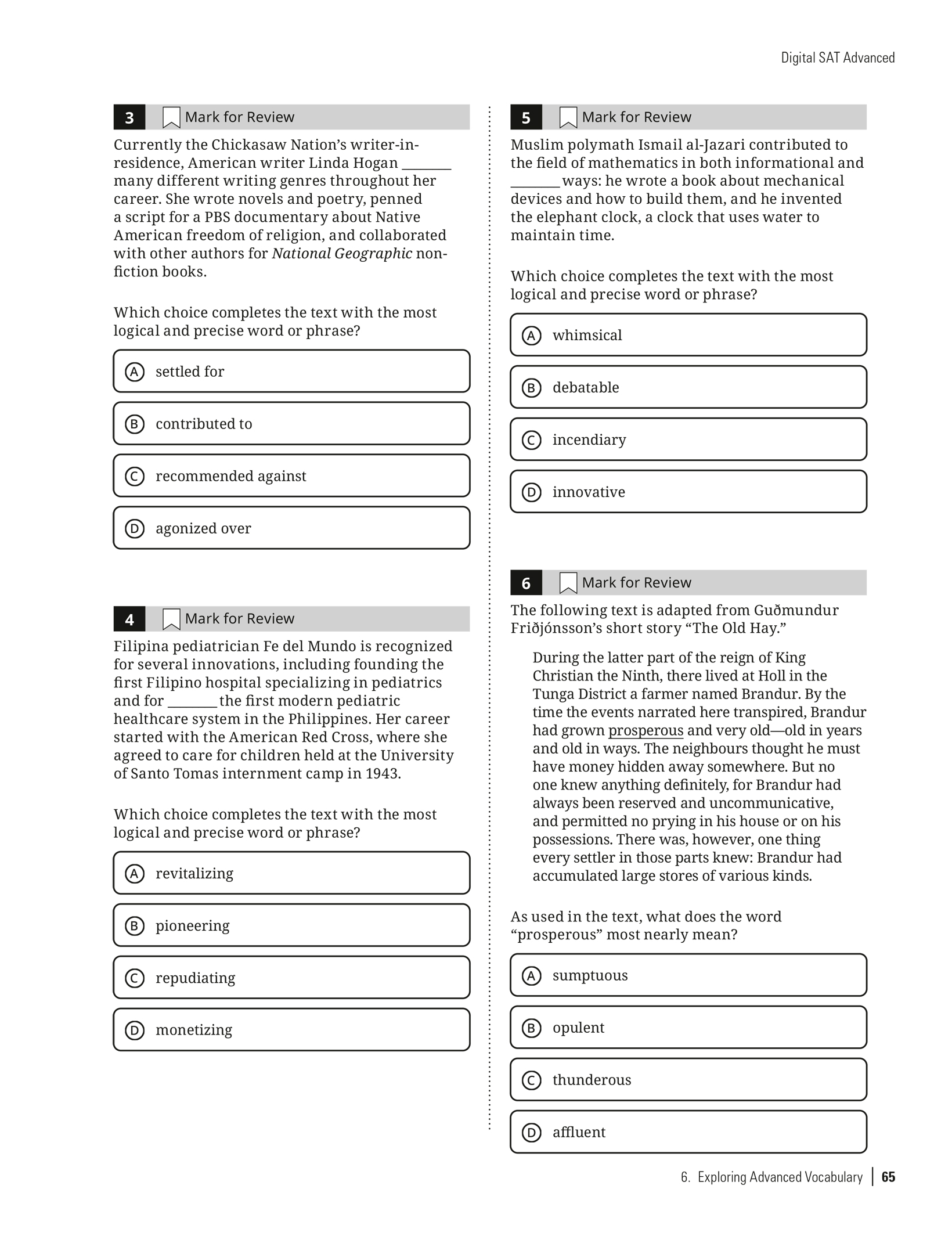 Extended ebook content for Princeton Review Digital SAT Advanced, 2nd ...