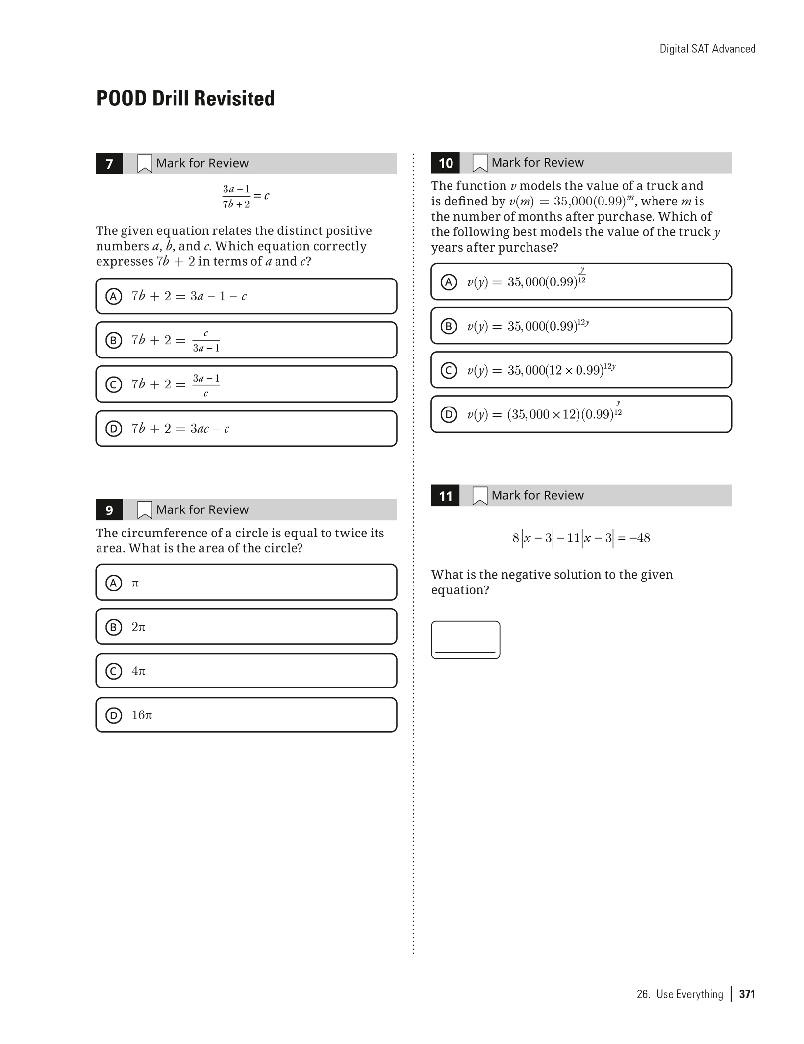 Extended ebook content for Princeton Review Digital SAT Advanced, 2nd ...