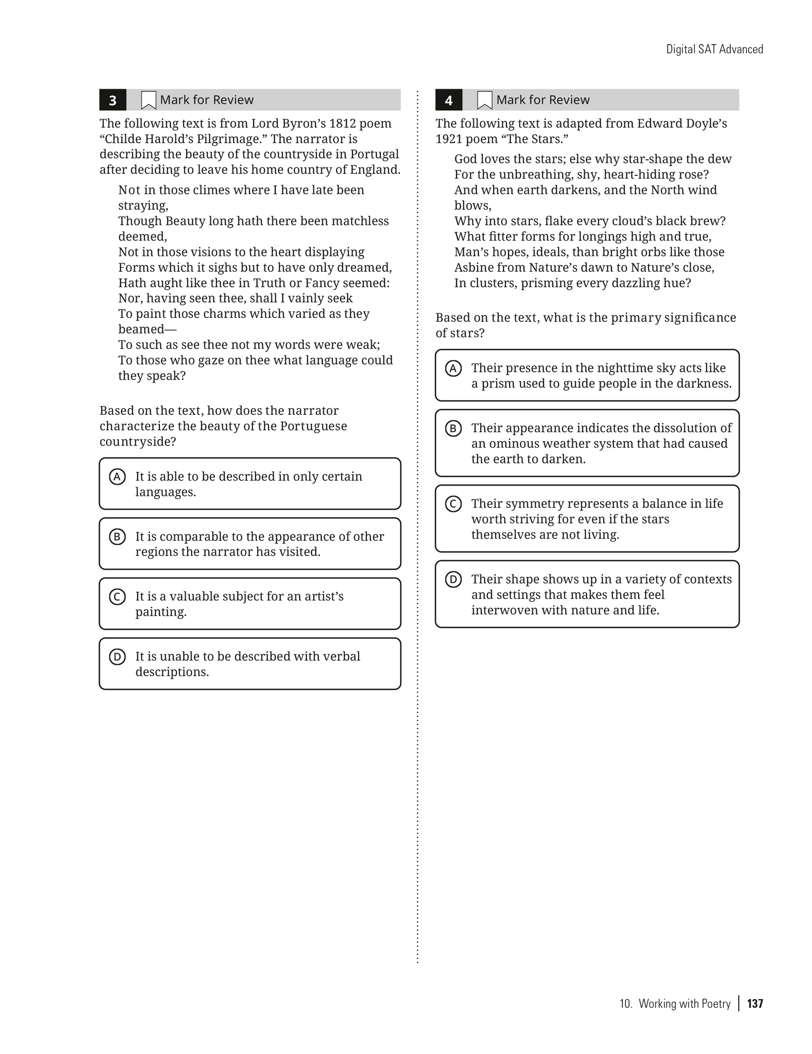 Extended ebook content for Princeton Review Digital SAT Advanced, 2nd ...