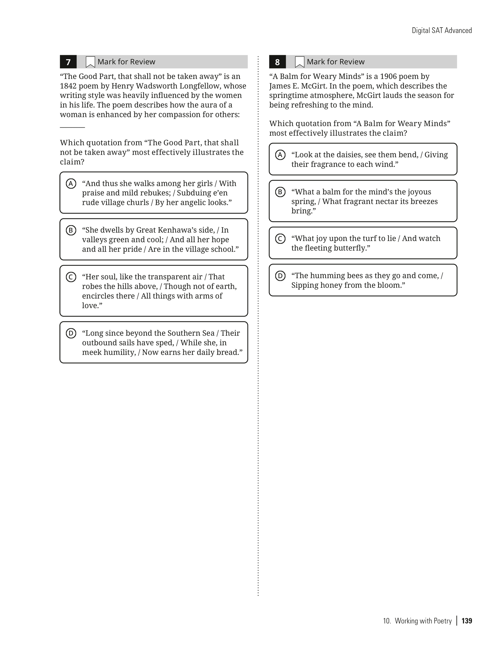 Extended ebook content for Princeton Review Digital SAT Advanced, 2nd ...