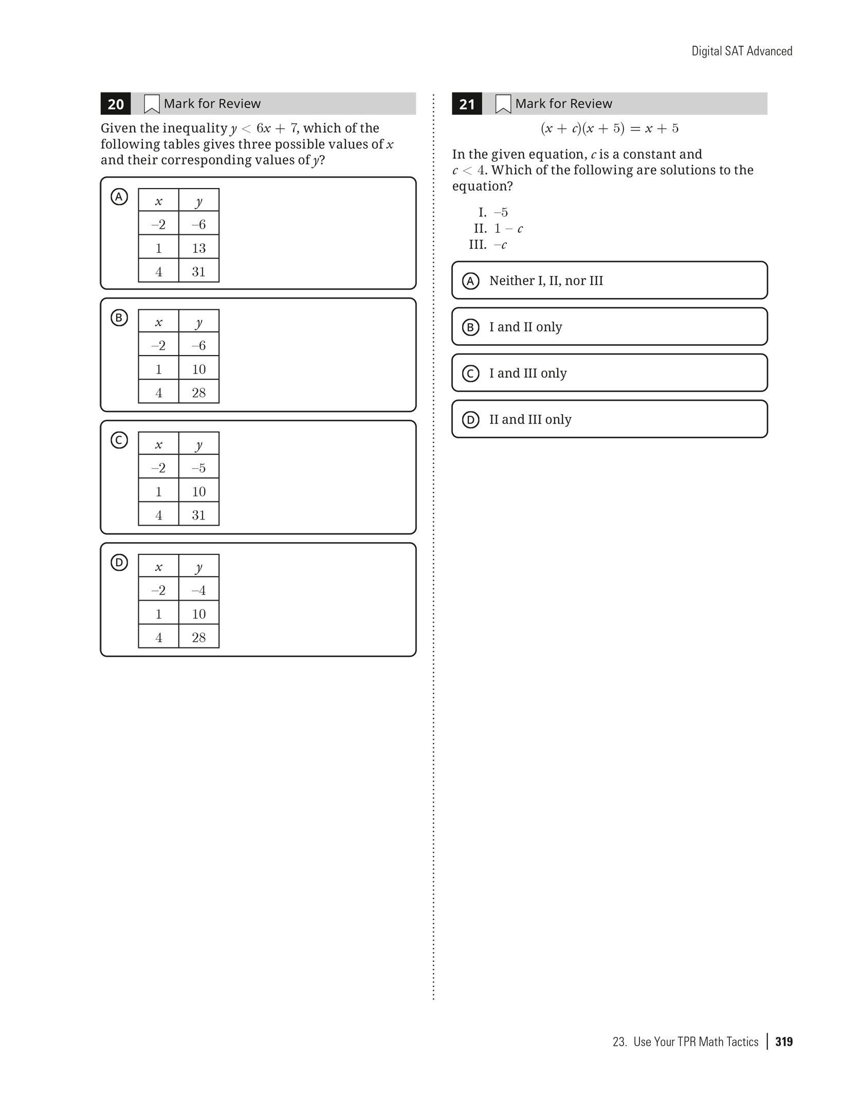 Extended ebook content for Princeton Review Digital SAT Advanced, 2nd ...