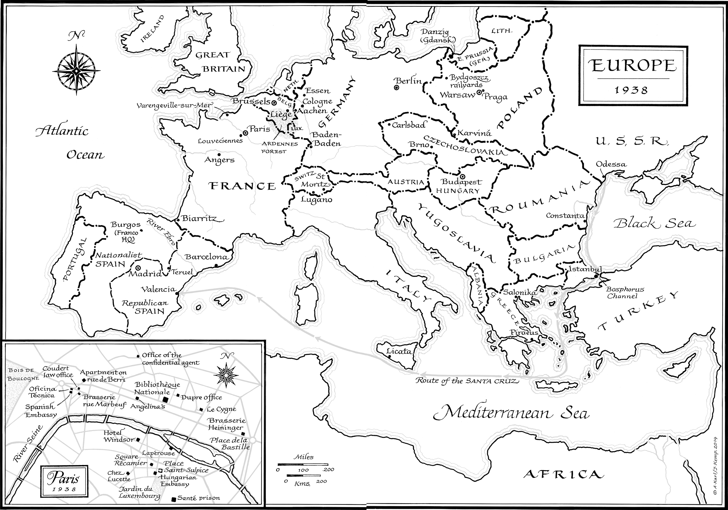 Extended ebook content for Midnight in Europe: Map