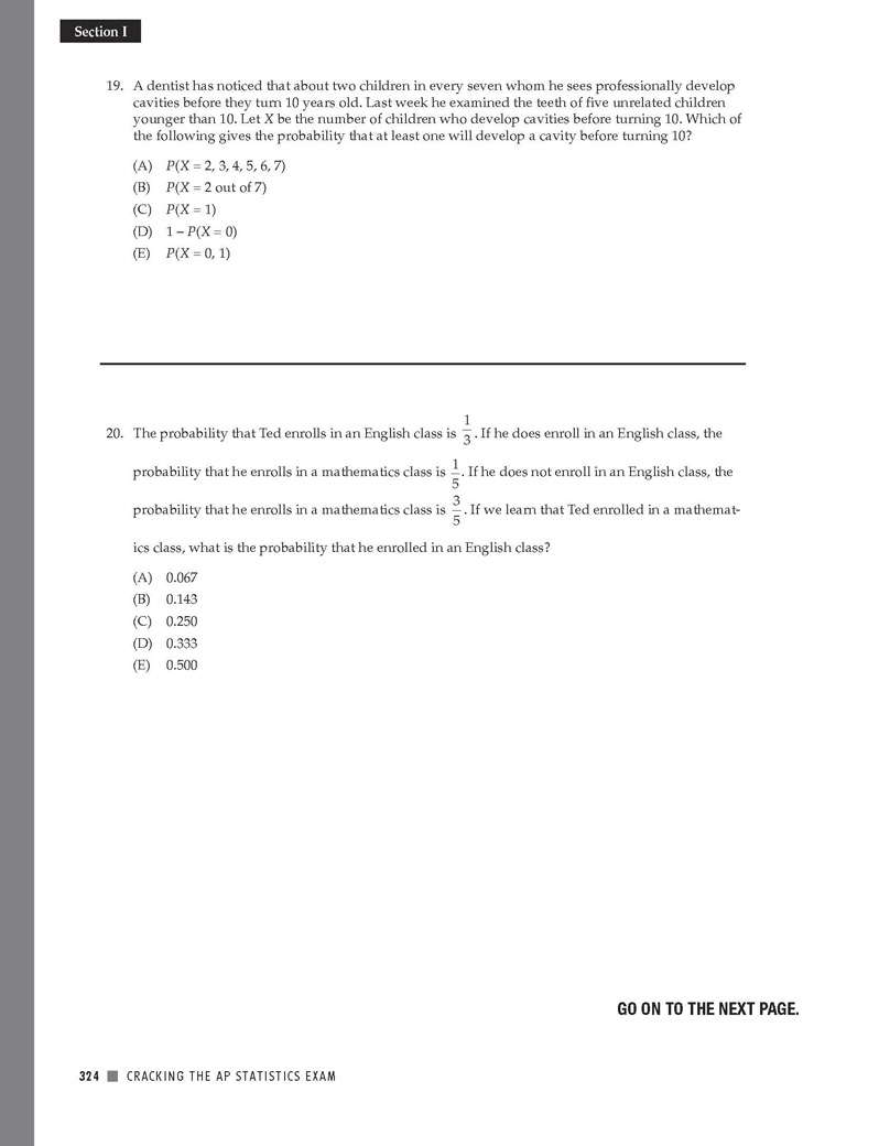 Extended ebook content for Cracking the AP Statistics Exam, 2014 ...