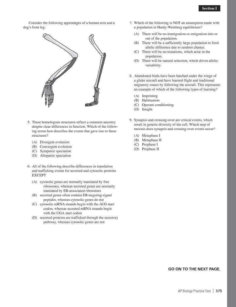Extended ebook content for 550 AP Biology Practice Questions: Practice Test