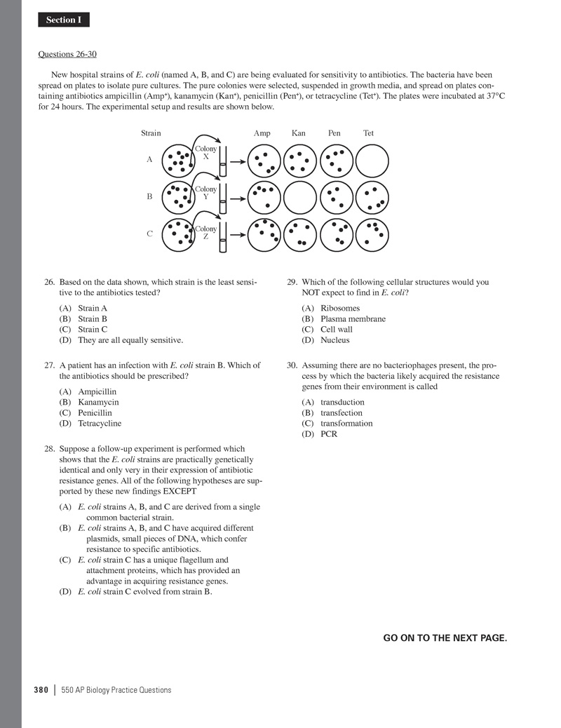 Extended ebook content for 550 AP Biology Practice Questions: Practice Test