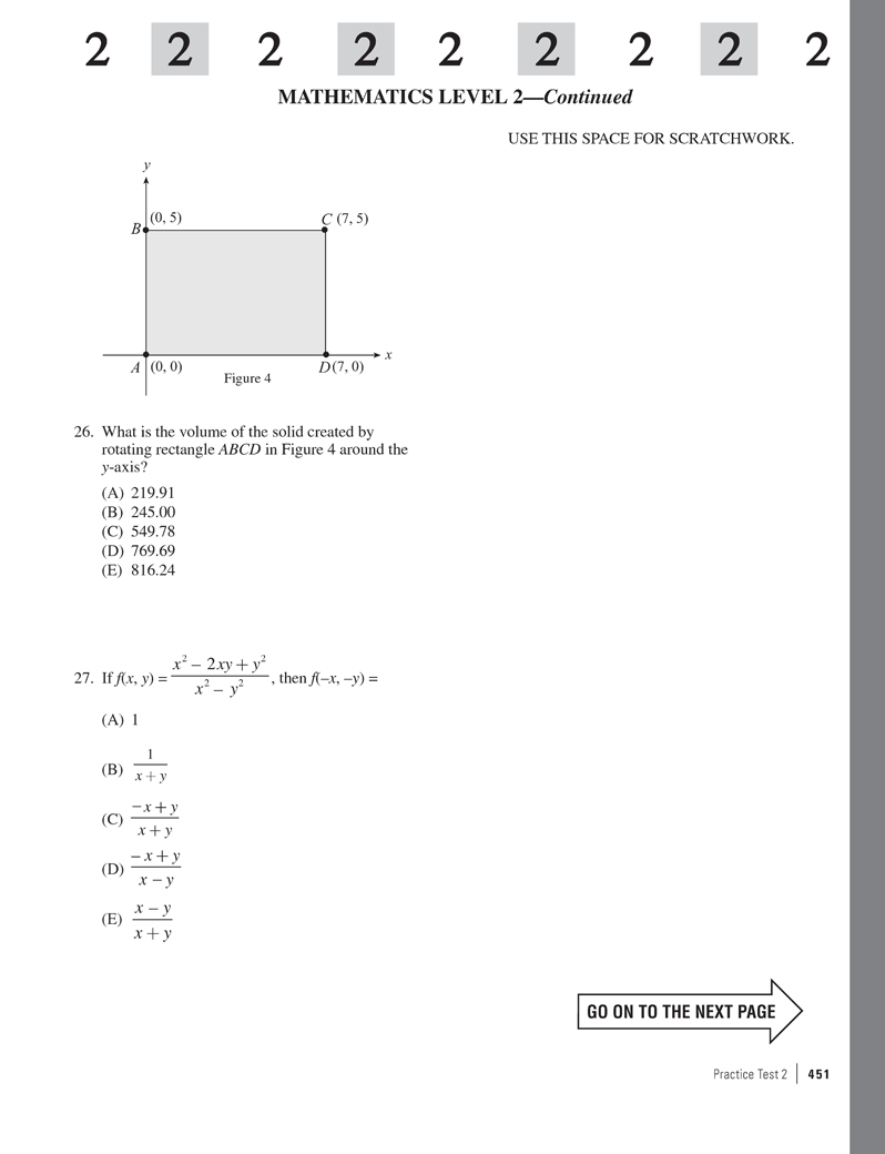 Extended ebook content for Cracking the SAT Math 2 Subject Test ...