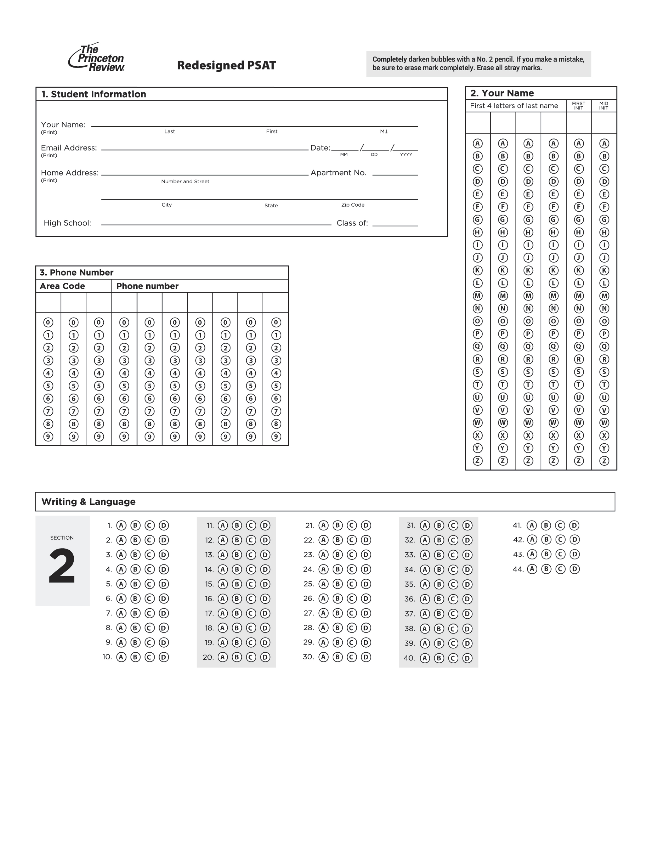 Extended ebook content for Workout for the New PSAT: Writing and ...