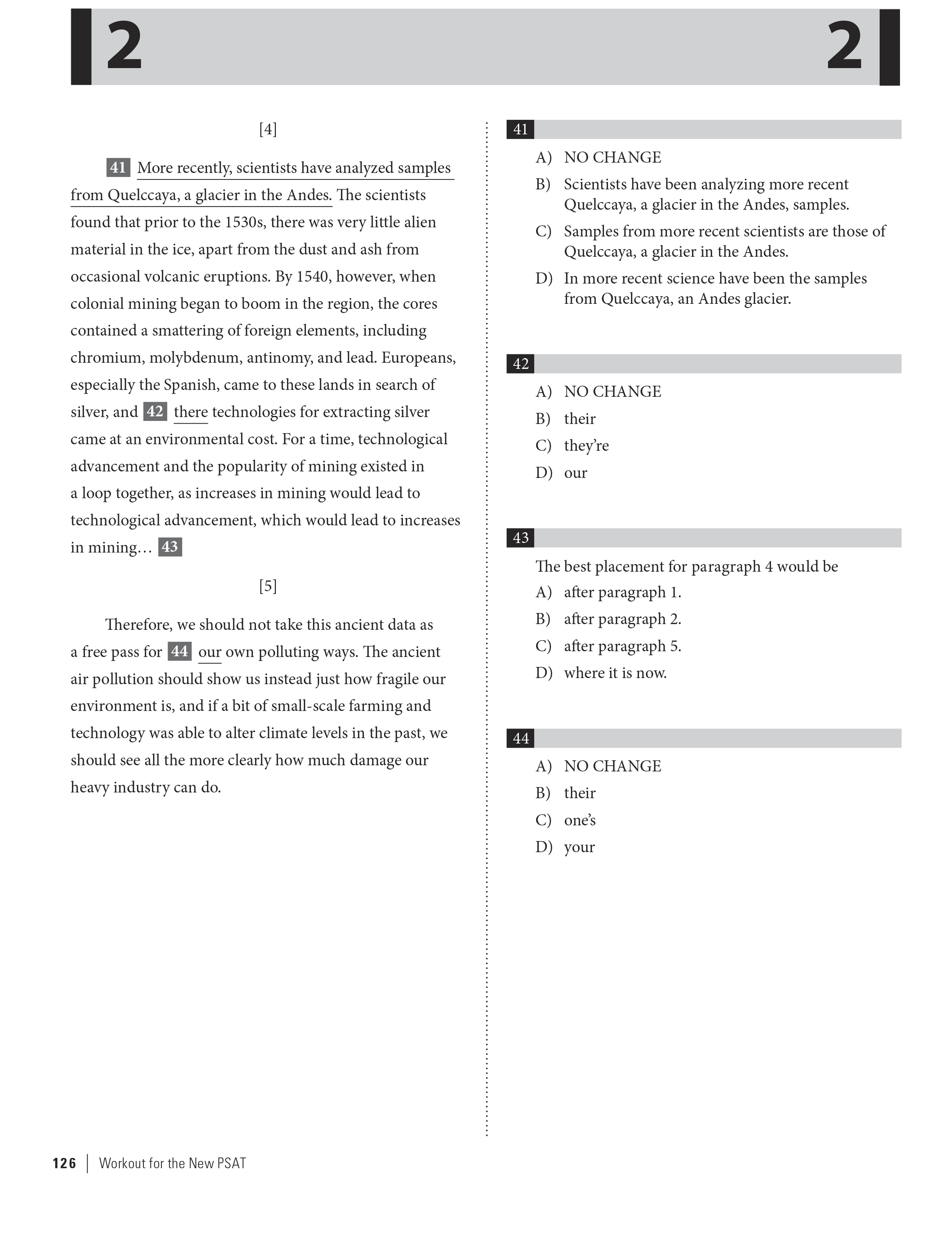 Extended ebook content for Workout for the New PSAT: Writing and ...