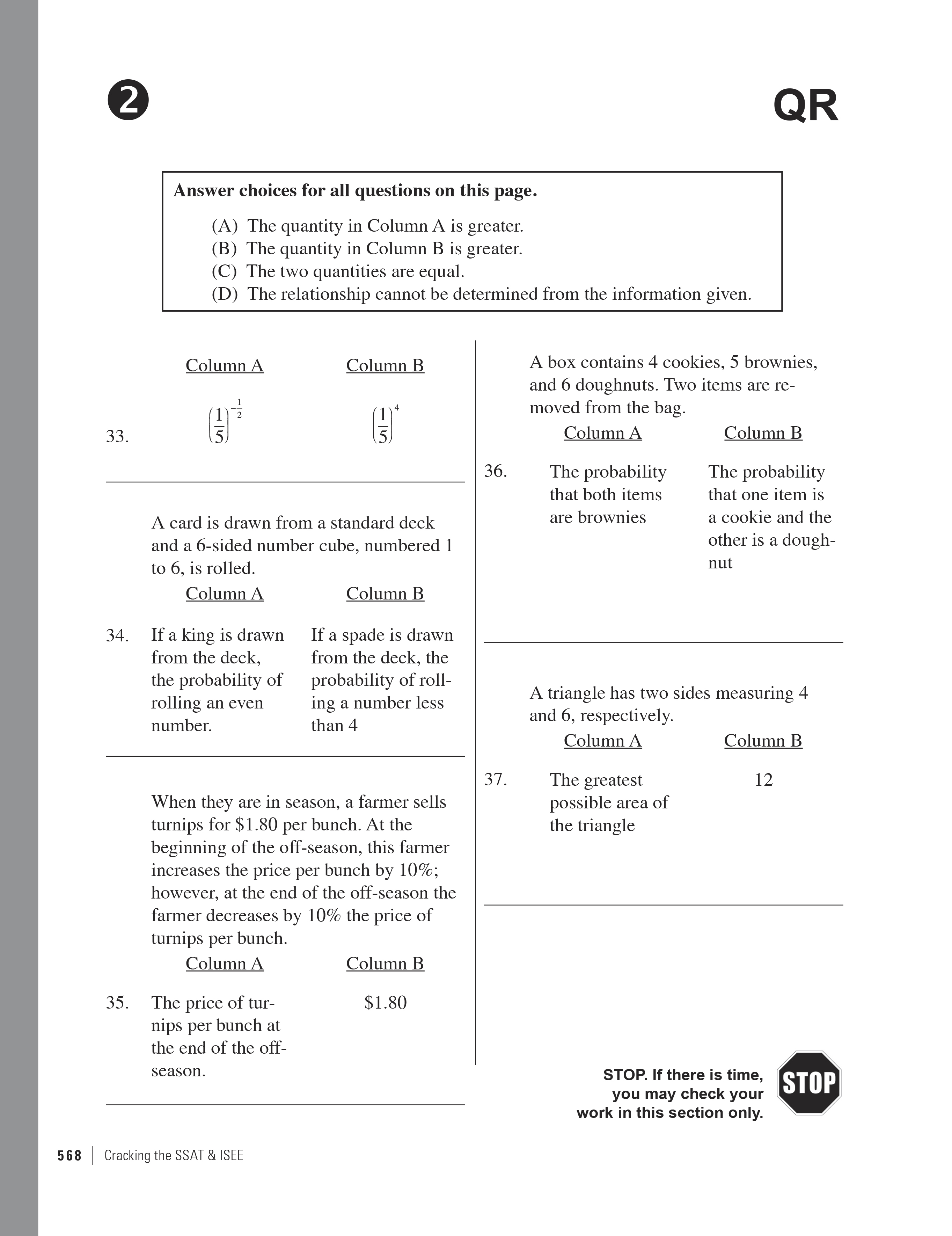 Free Isee Upper Level Practice Test Printable